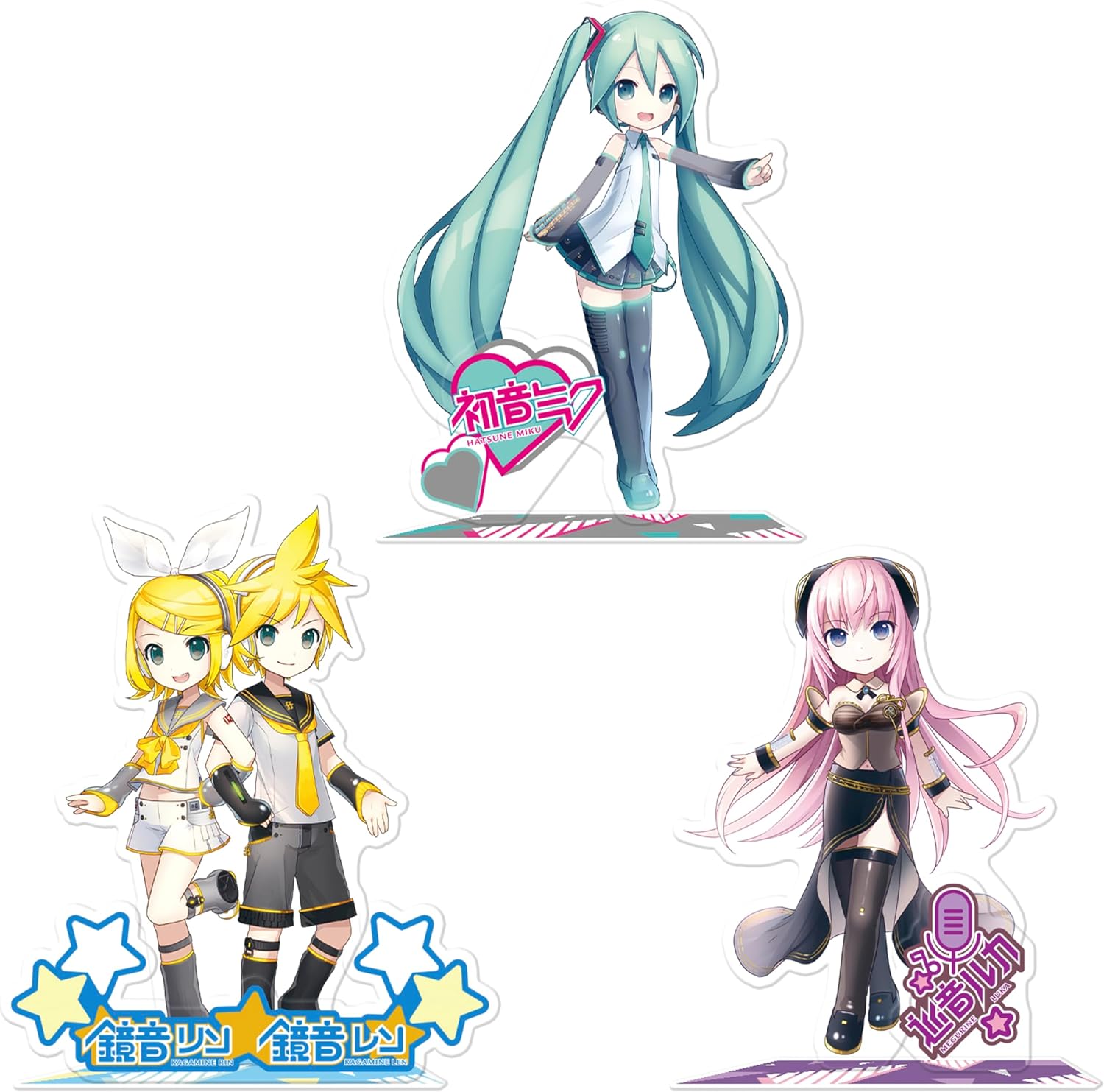 Amazon.com: ABYSTYLE Hatsune Miku Main Characters Pack Acrylic Stand ...