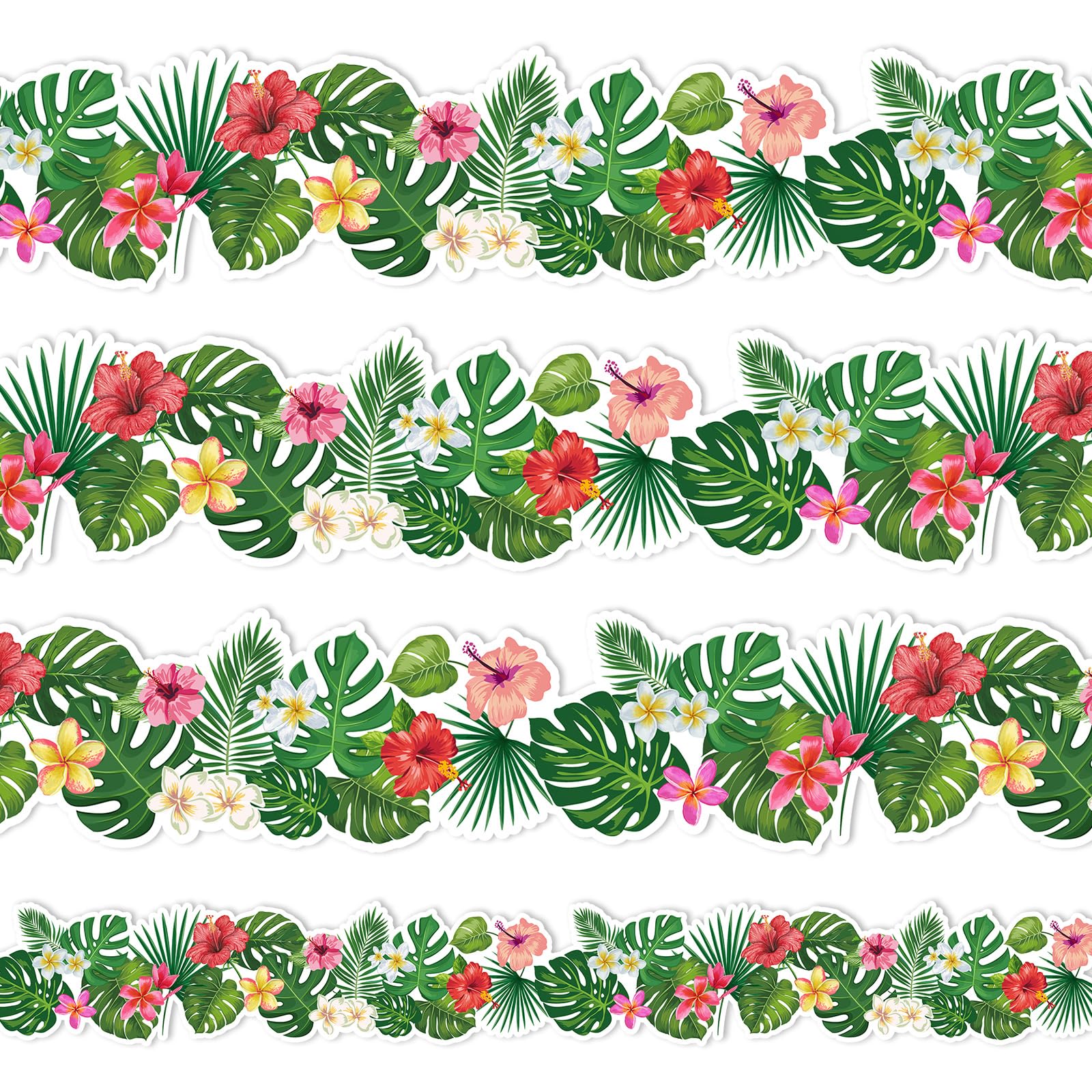 Amazon.com: Whaline 32.8ft Summer Bulletin Board Borders Tropical Palm ...