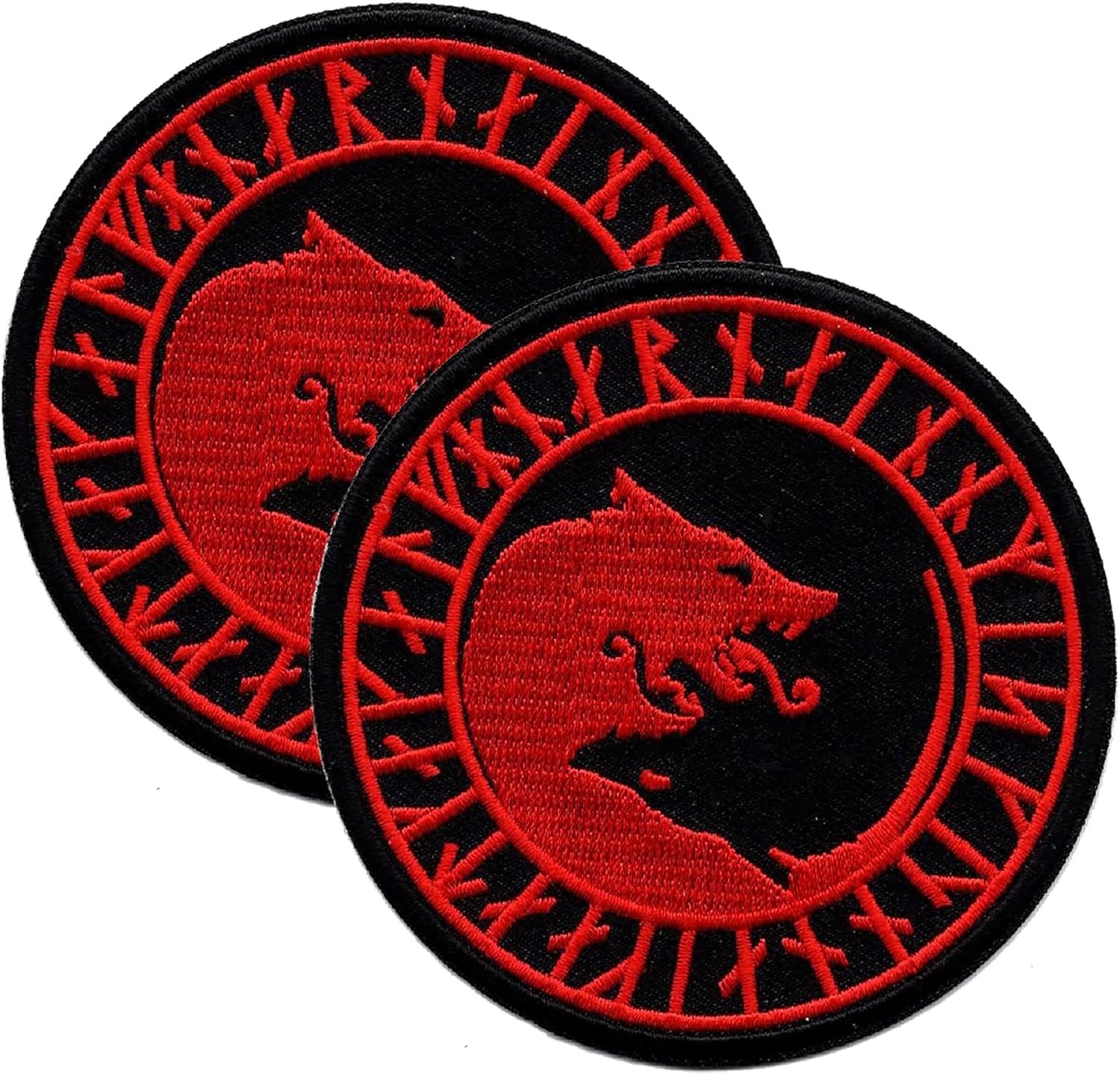 Amazon.com: 2 PCS AliPlus Viking Patches Viking Wolf Patch Odin Wolf ...