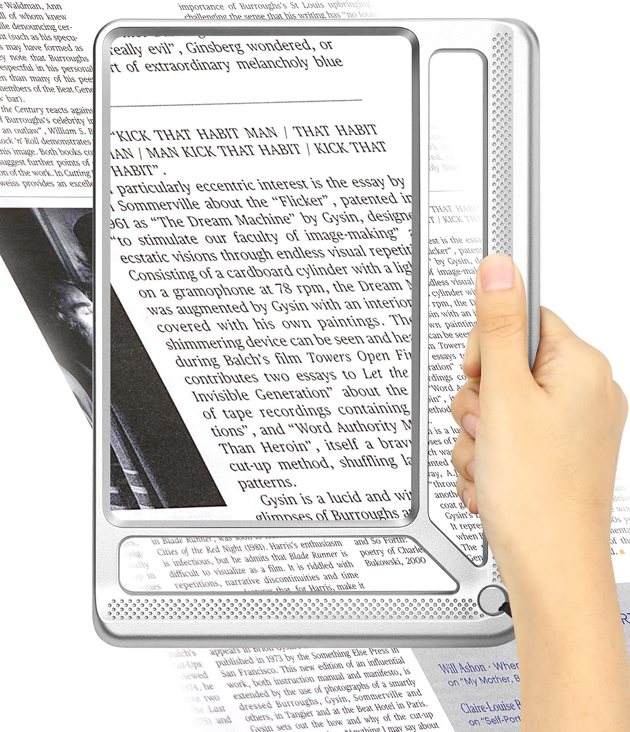 Tobegiga 5X Full Page Magnifying Glass for Reading, Lightweight ...
