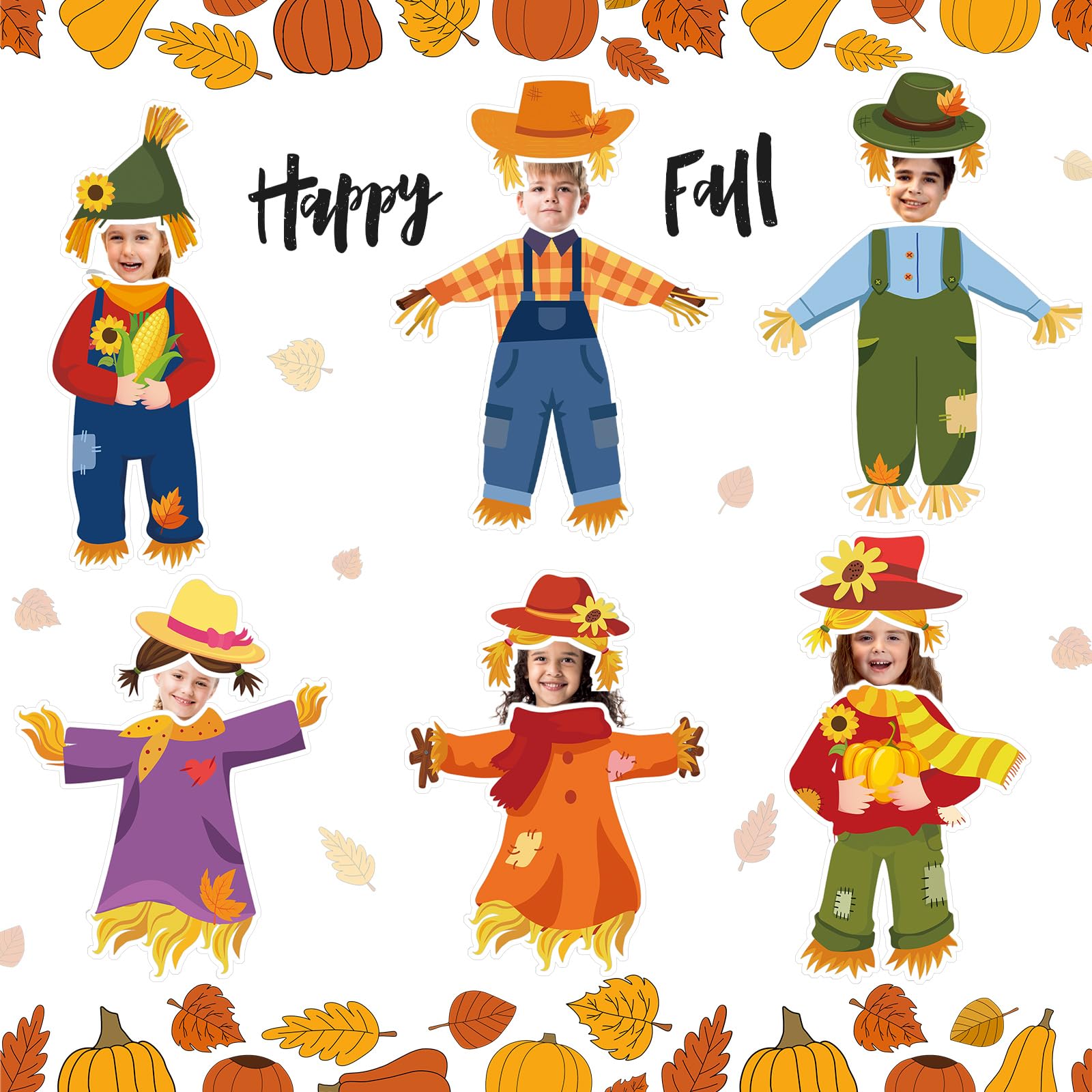 Snapklik.com : Ctosree 48 Pcs Fall Scarecrow Bulletin Board Photo ...