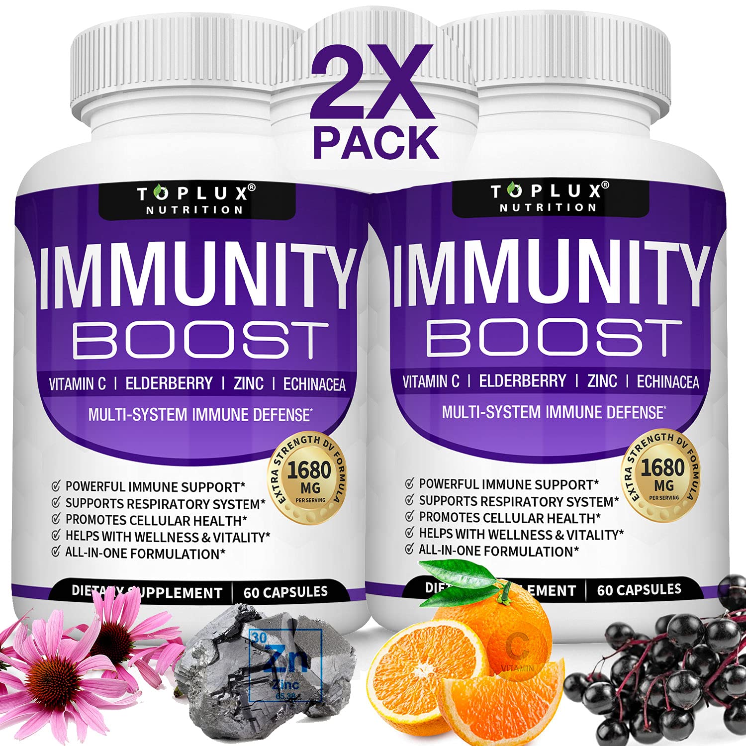 Buy 10 in 1 Boost Immune Support Supplement – 1650mg Made with ...
