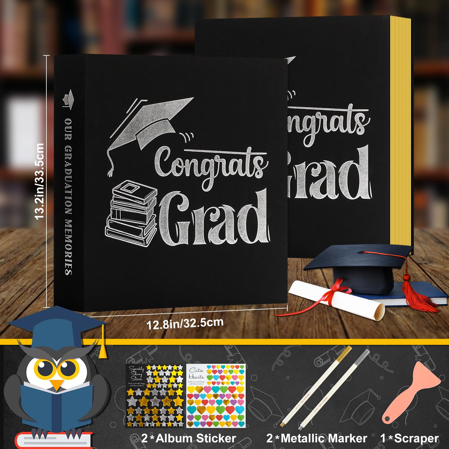 Snapklik.com : Lanpn Graduation Scrapbook Self Adhesive Photo Album ...