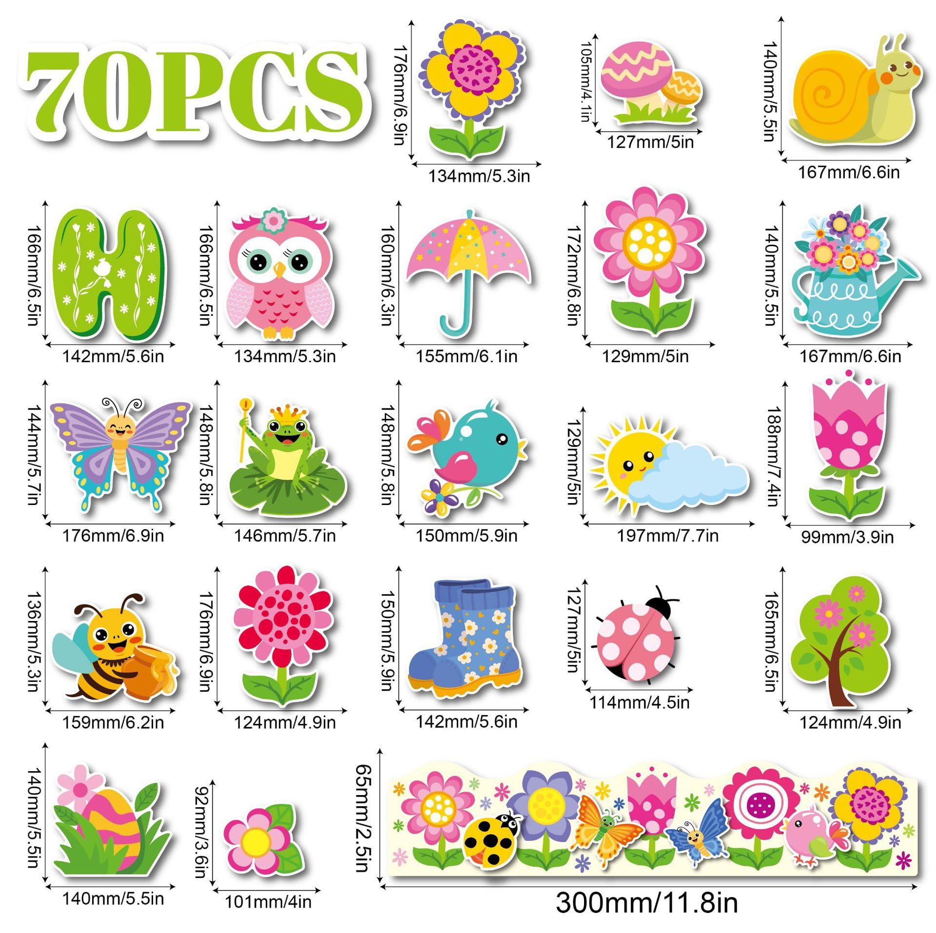 Classroom Bulletin Board Sets 70-Piece Spring Bulletin Board Kit ...