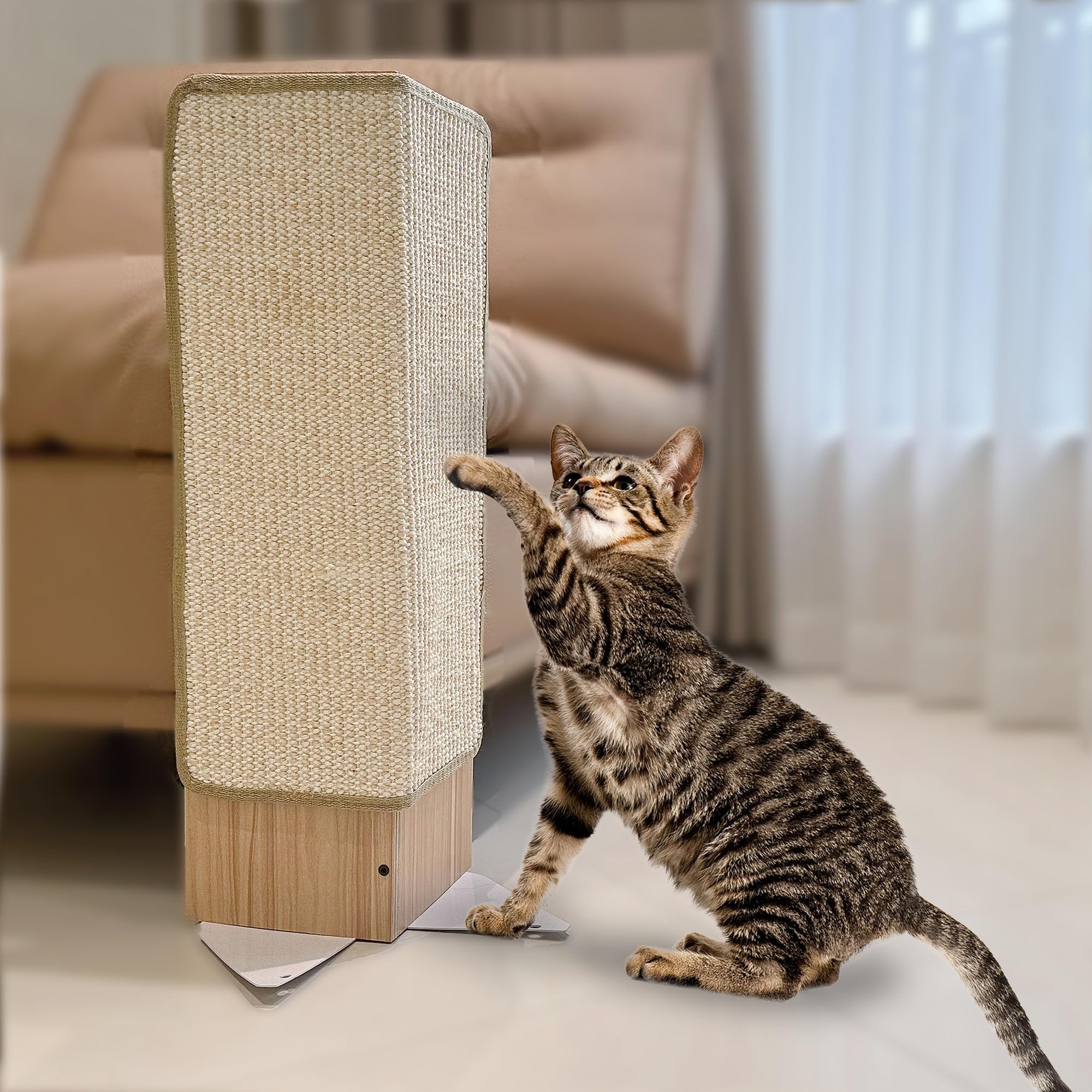 Amazon.com : Cat Scratcher, Sisal Corner Scratching Post, Cat Scratch Pad for Indoor Cats, Wall ...