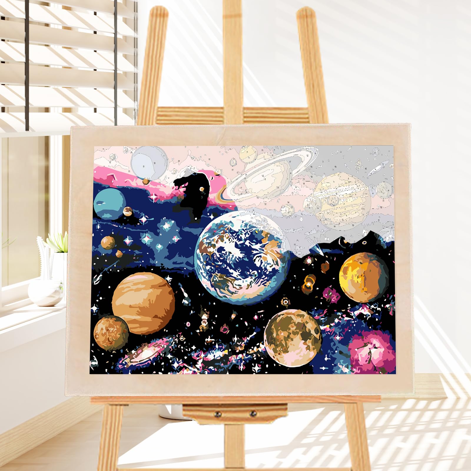 Planeten Farbe Nach Zahlen Malen Nach Zahlen Weltraum Und Planeten