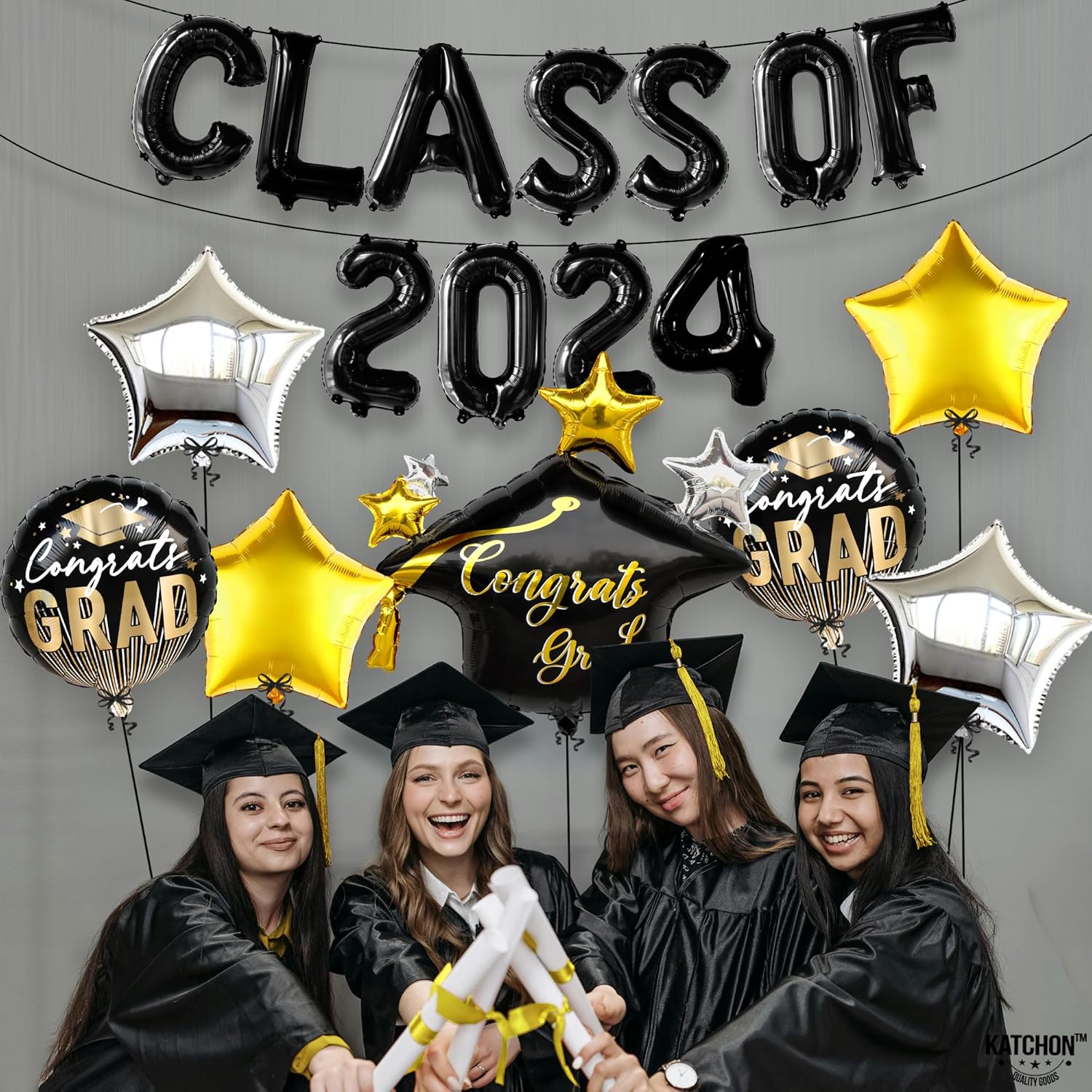 KatchOn, Graduation Balloons Class of 2024 - Pack of 18 | Big, 27 Inch ...