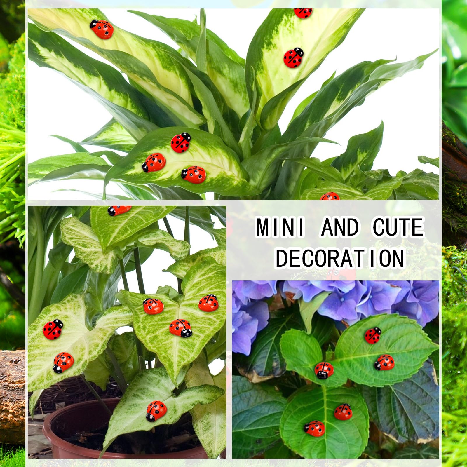 Snapklik.com : Wenqik 100 Pcs Mini Luminous Ladybug Spring Miniature ...