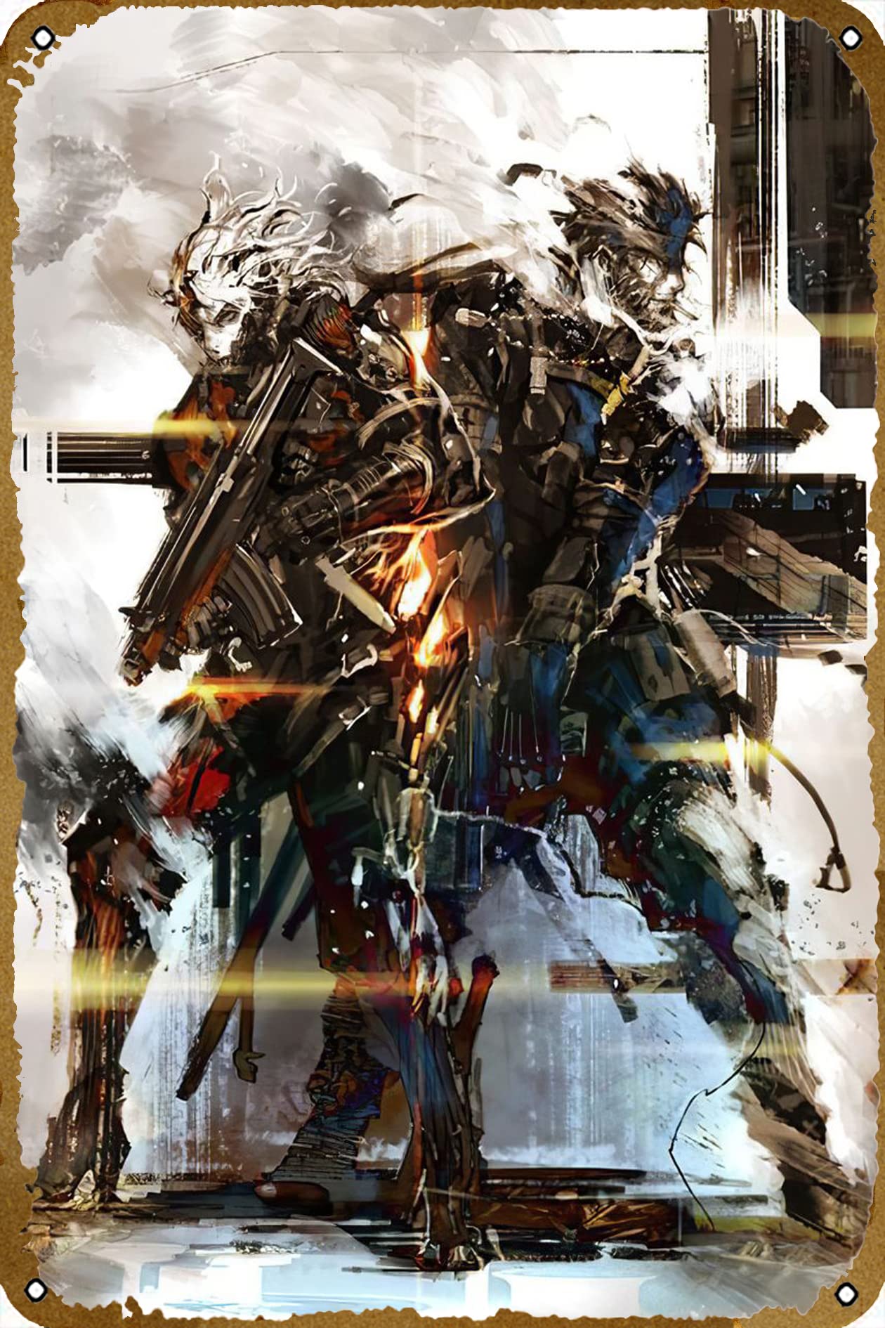 Amazon.com : METAL GEAR SOLID SNAKE Poster Video Game Metal Tin Sign ...