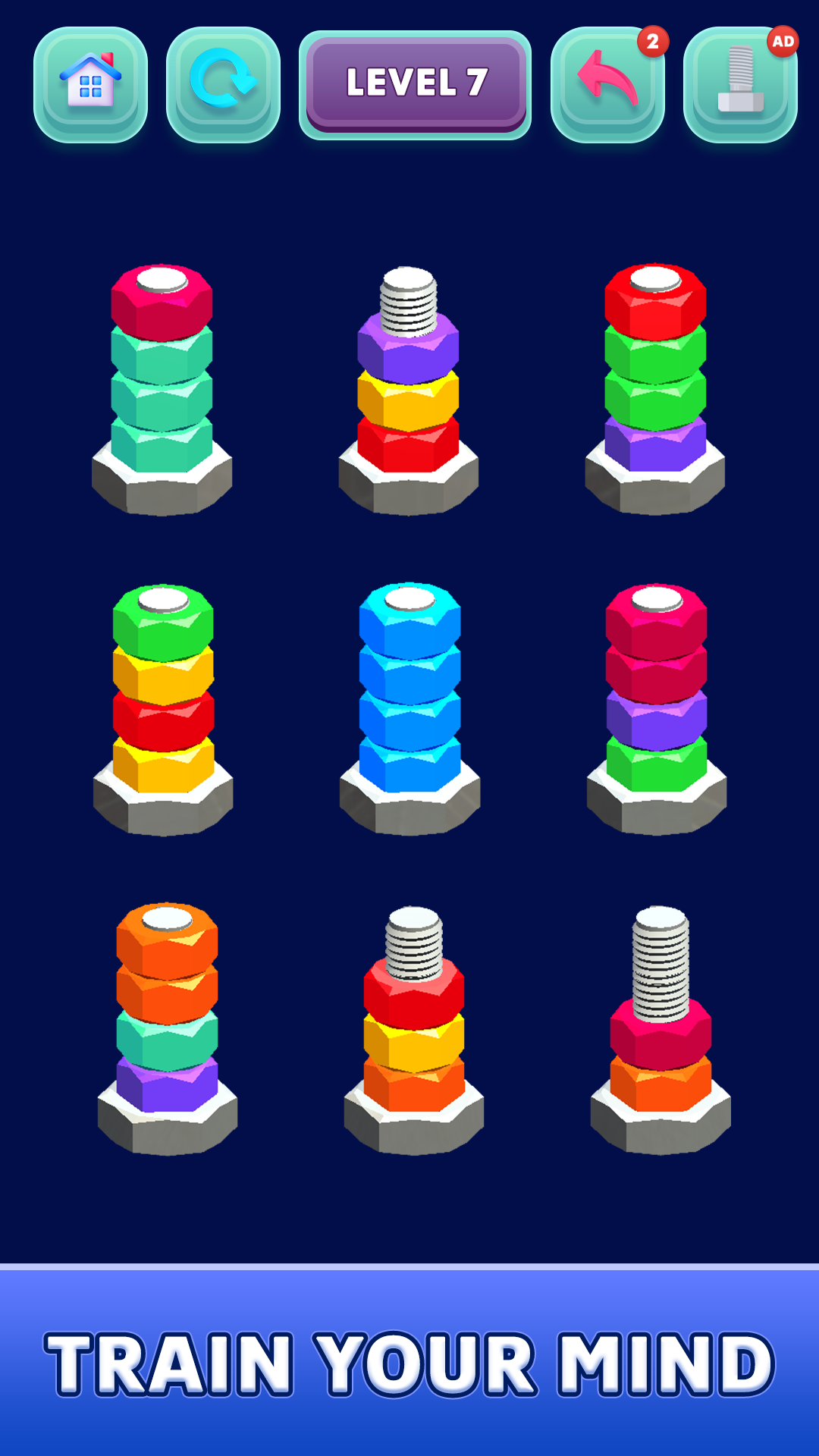 Nuts and Bolts Jam: Nut Puzzle. Solve tricky Nuts Puzzles, master Bolts ...