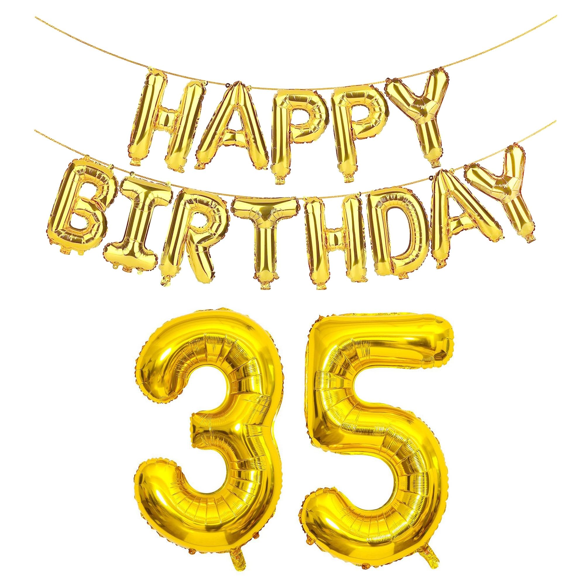 Amazon.com: SHUNTAI 35th Birthday Decorations for Men Women 35 Balloon ...