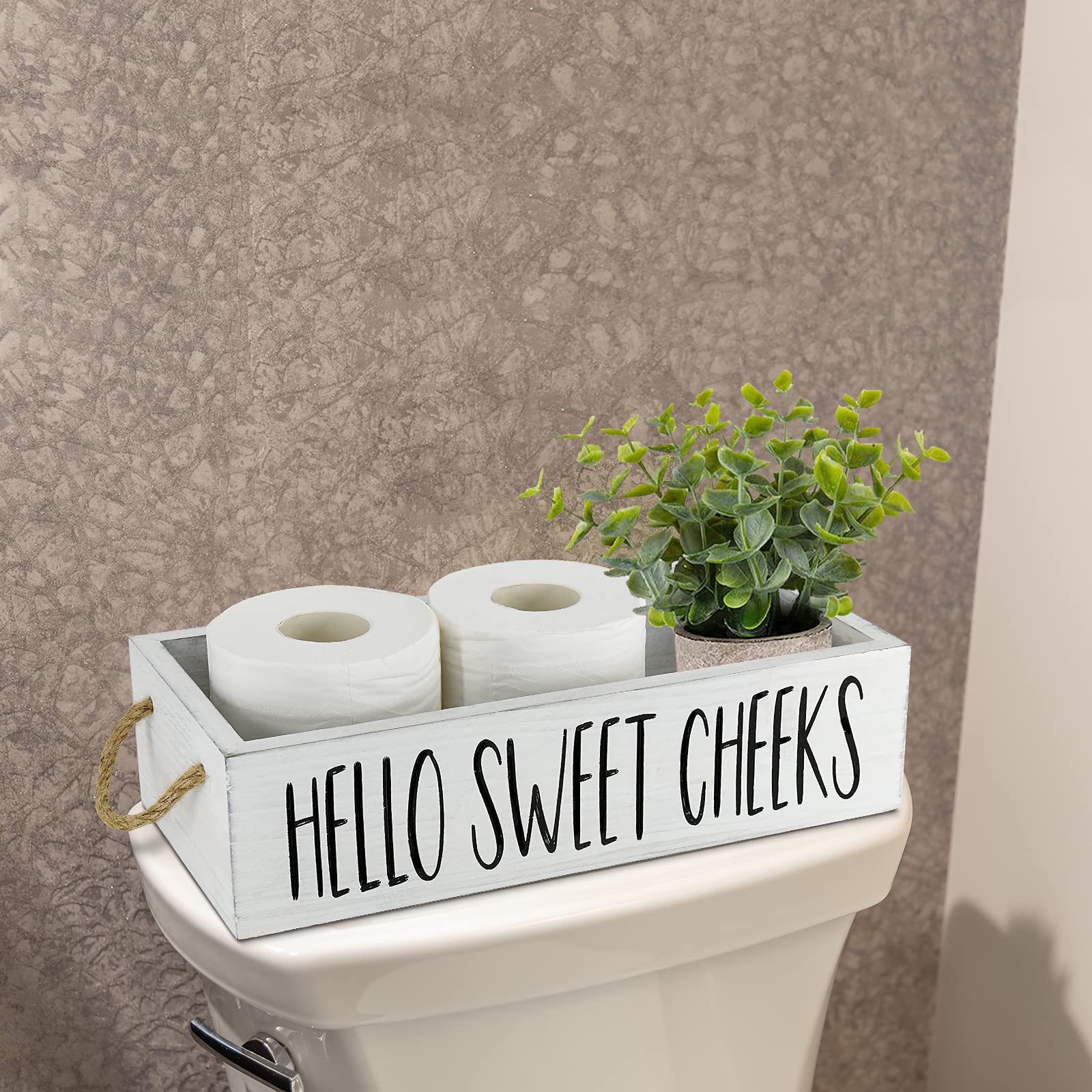 Snapklik.com : Bathroom Decor Box 2 Sides Funny Toilet Paper Holder ...