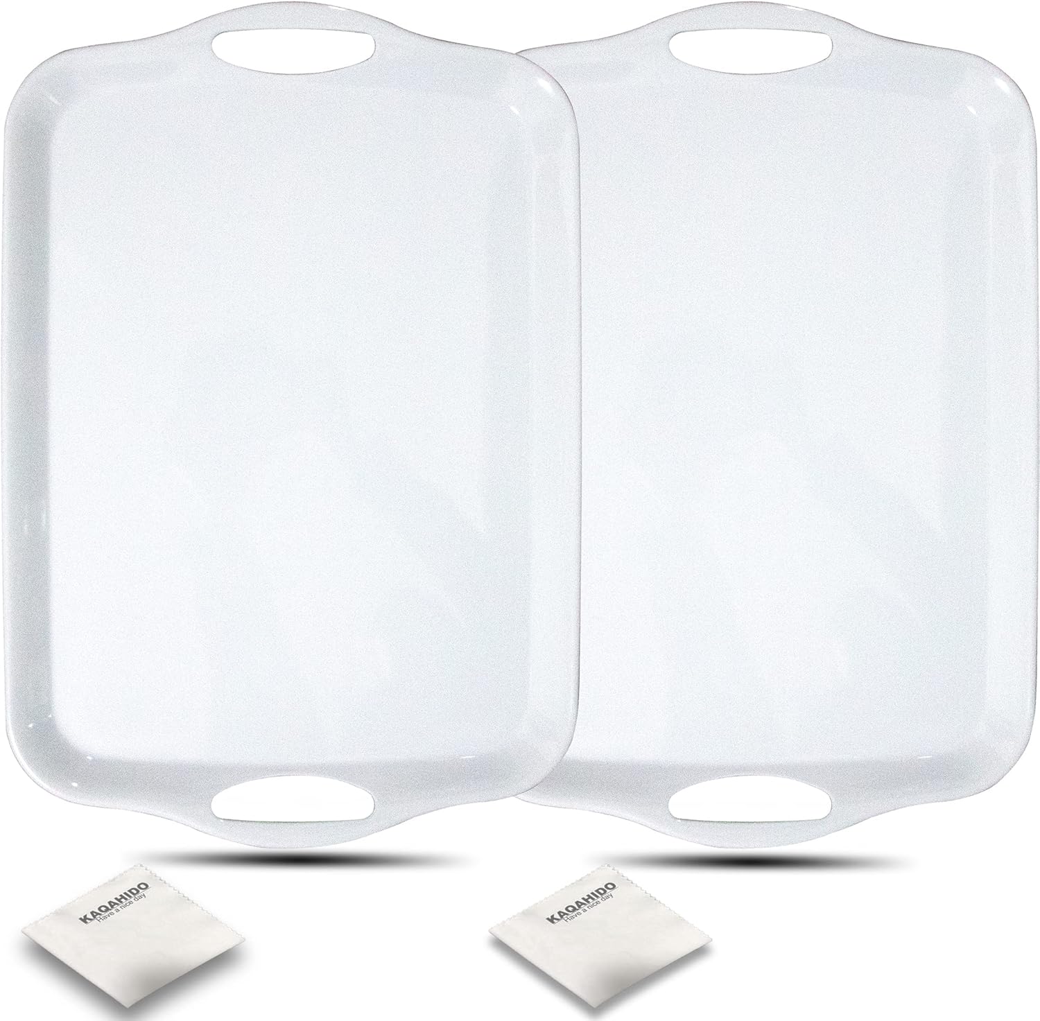 Amazon.com: Melamine Serving Trays for Eating, 17.5’’ x 12’’ Serving ...