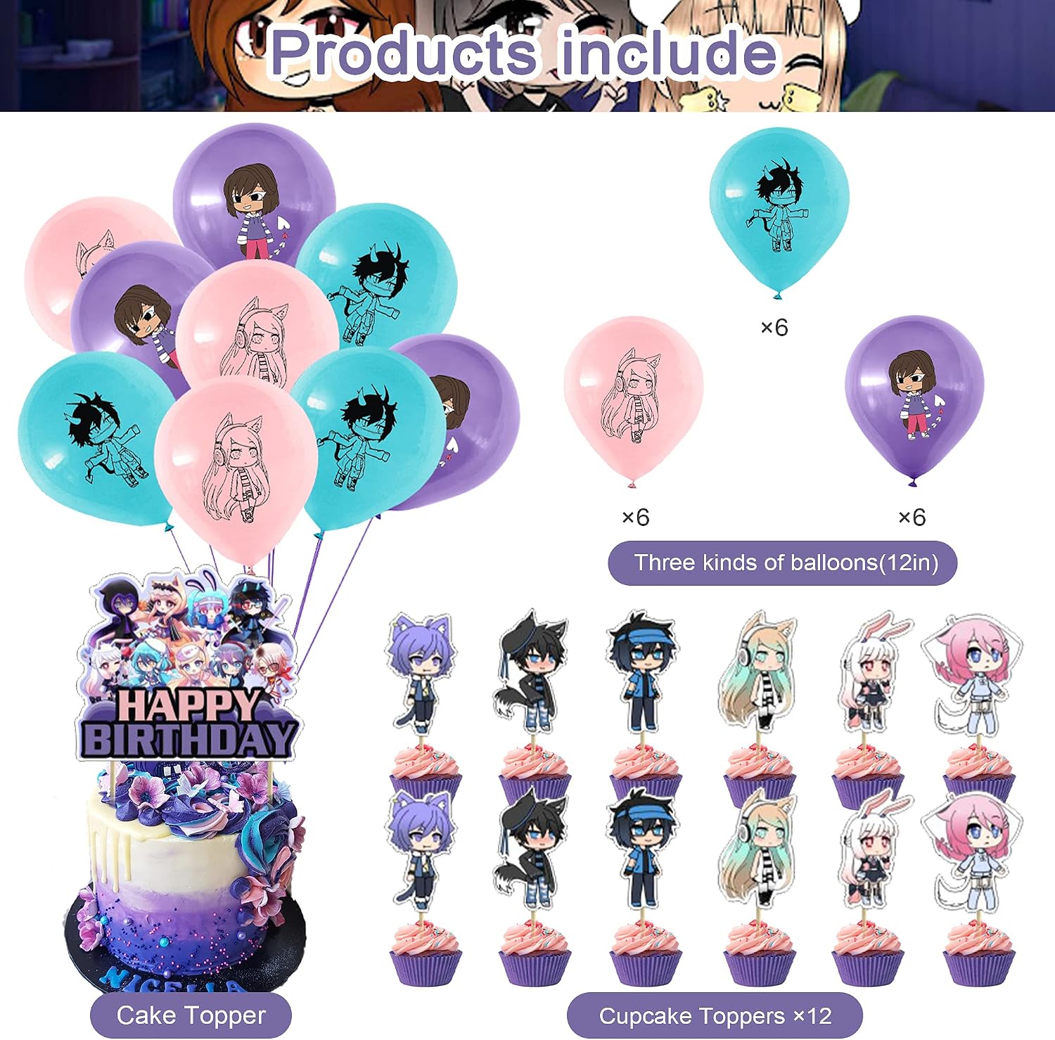 Gacha Life Party Supplies, Cute Gacha Life Theme Thailand | Ubuy
