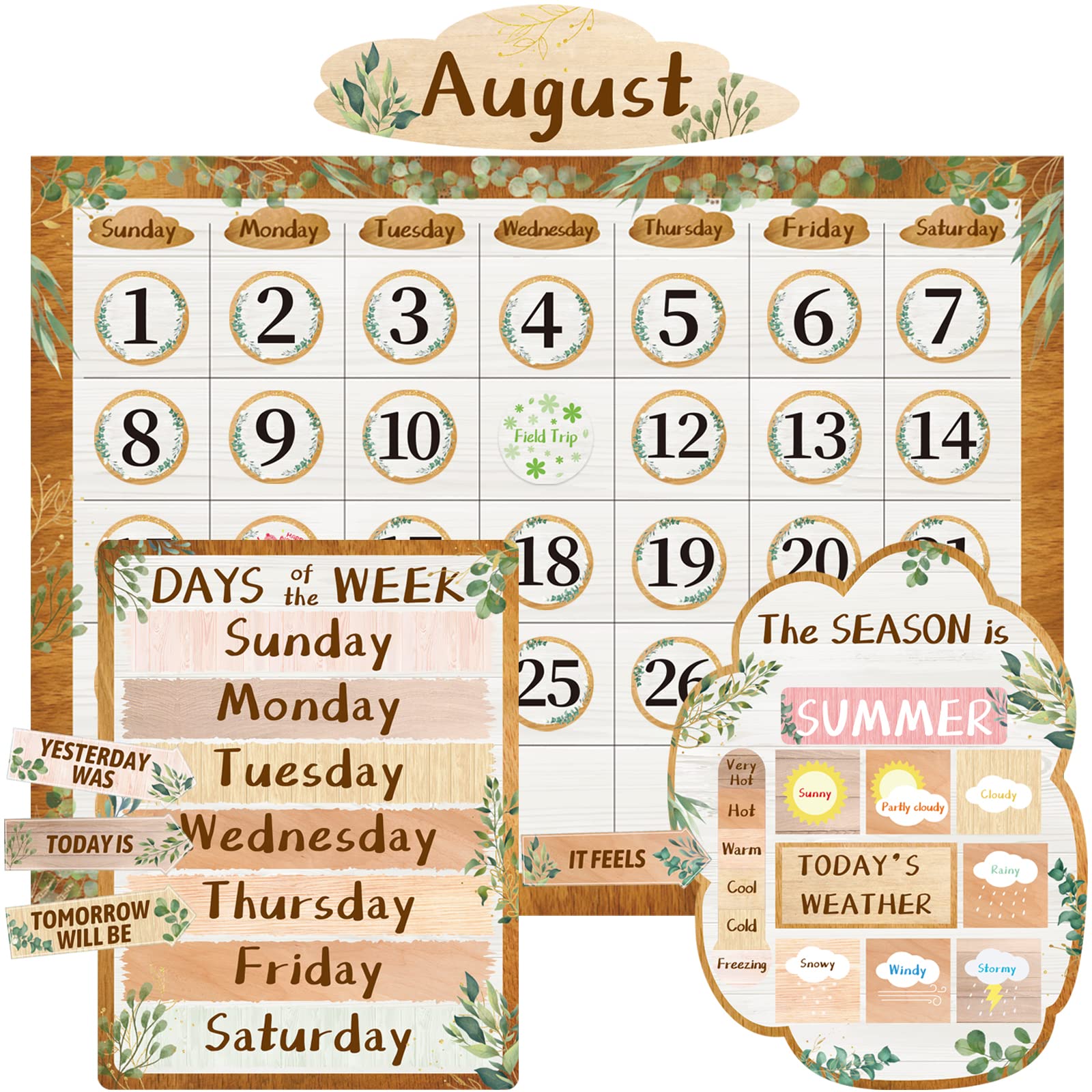 Classroom Calendar Boho Classroom Decoration for Teachers Safari ...