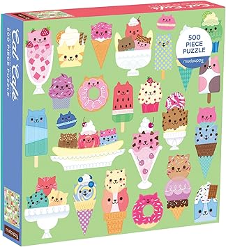 Amazon.com: Mudpuppy Cat Cafe 500 Piece Jigsaw Puzzle for Families and ...