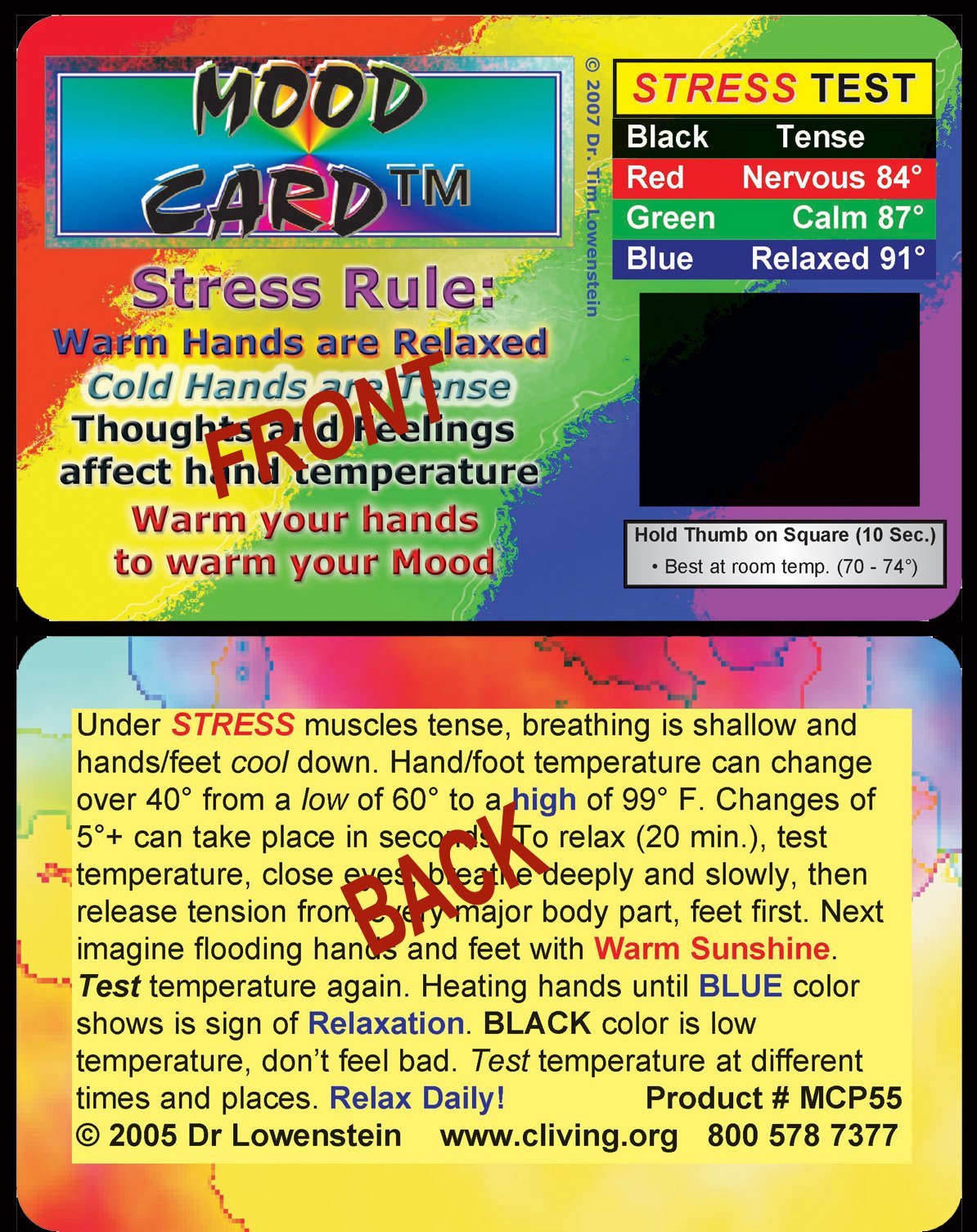 Buy Stress Cards Mood Cards - MCP55 Plastic. Stress Test Biofeedback ...