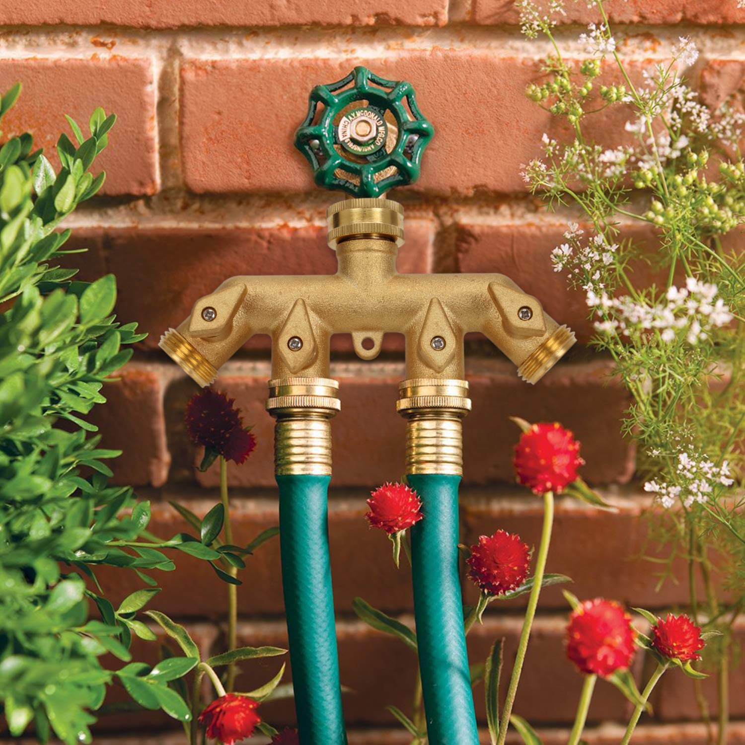 Snapklik.com : STYDDI 4 Way Heavy Duty Garden Hose Splitters, Solid ...