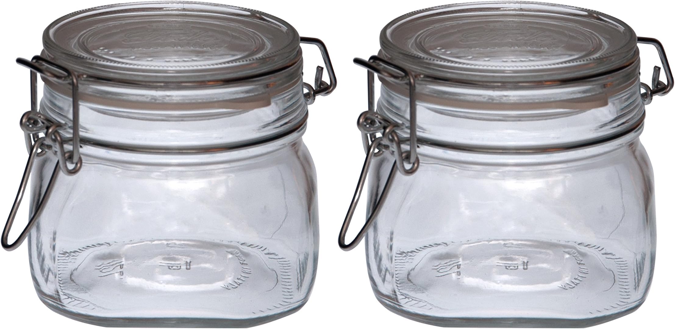 Bormioli Set 0,5L Original Fido Einmachglas mit Bügelverschluss und ...