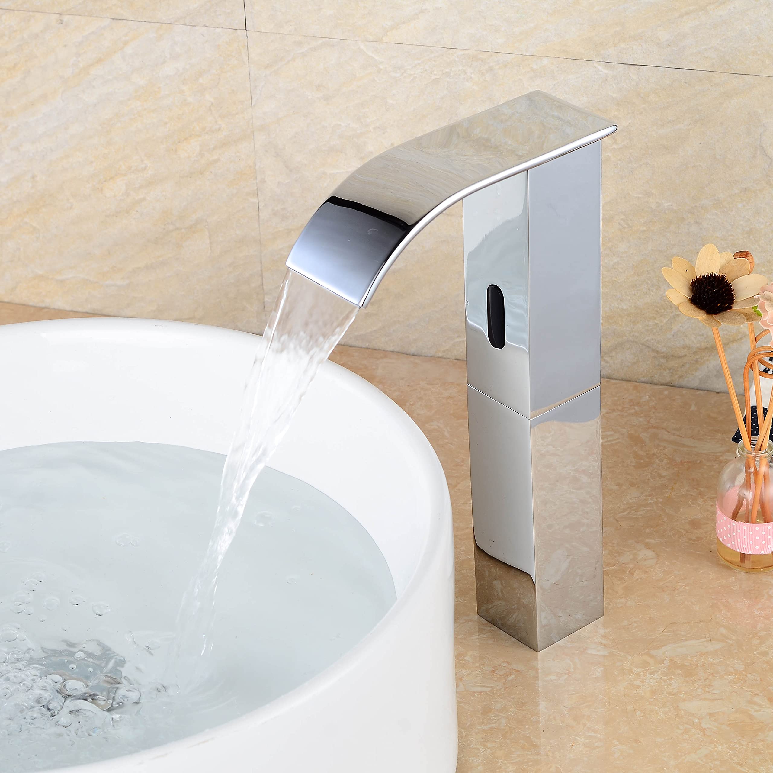 Snapklik.com : Gangang Bathroom Touchless Automatic Faucets Square Tall ...