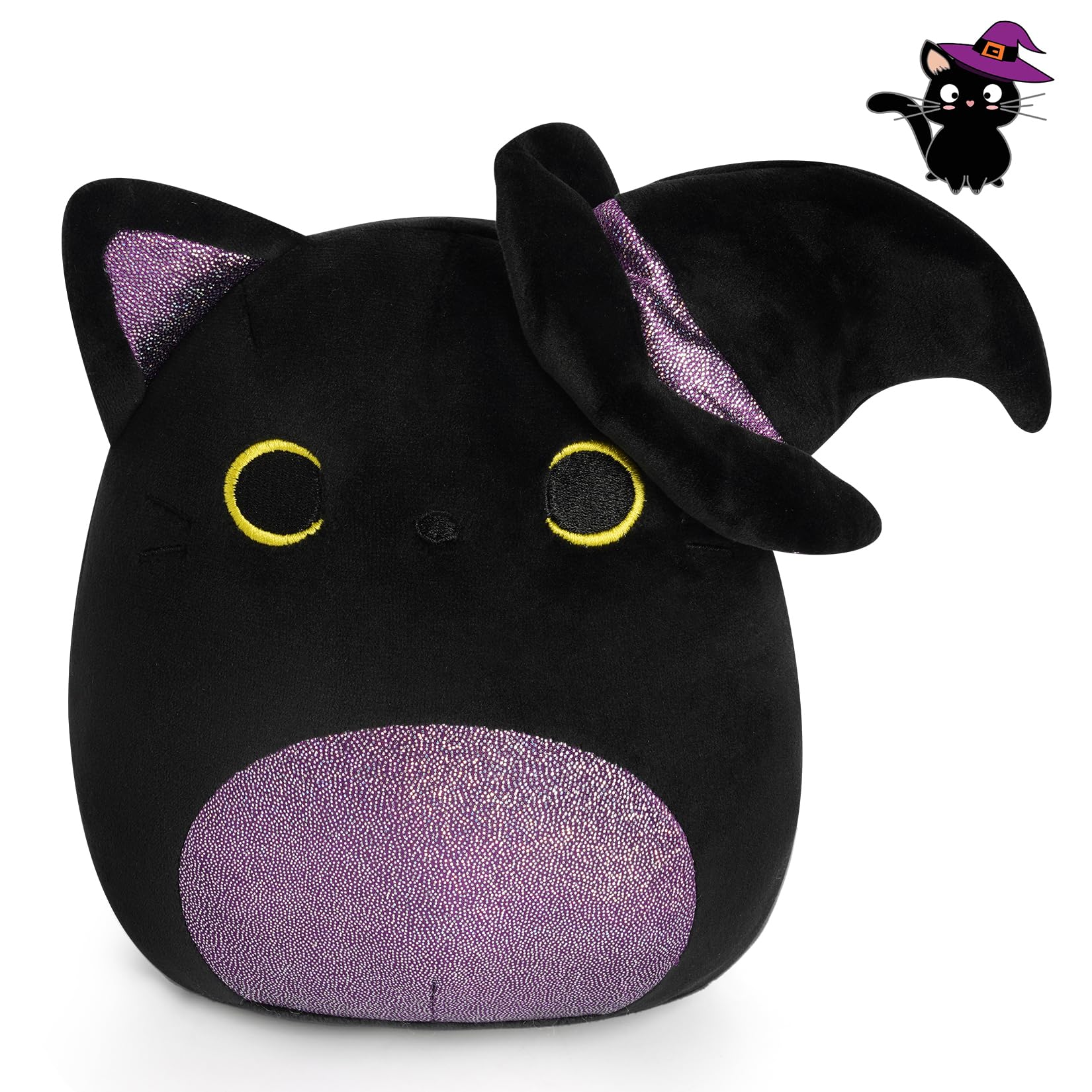 Amazon.com: KOPHINYE Halloween Plush Black Cat Plush - 9inch Halloween ...