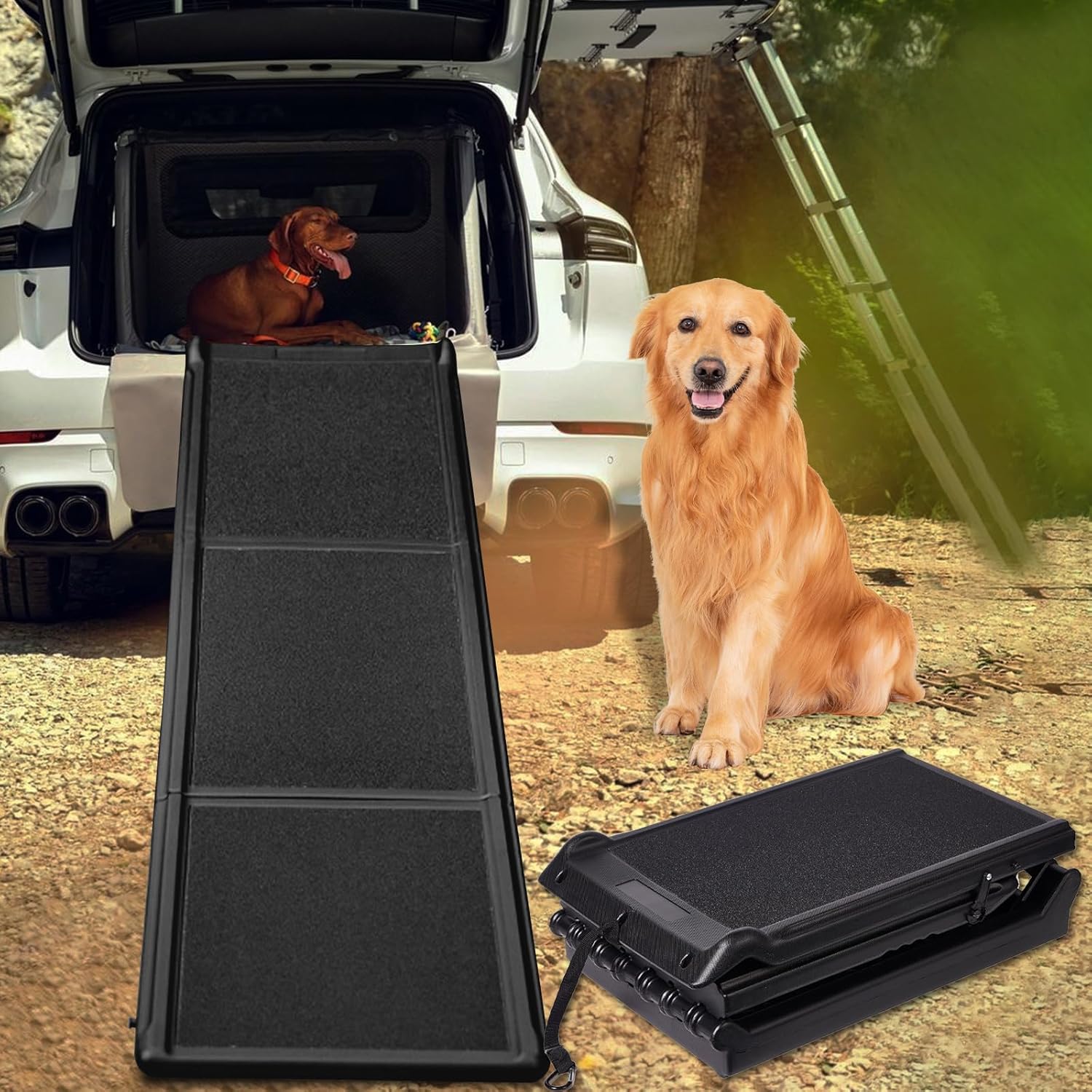 Ganggend 71" L X 17" W Extra Long Dog Ramps for Large Dogs, Foldable ...