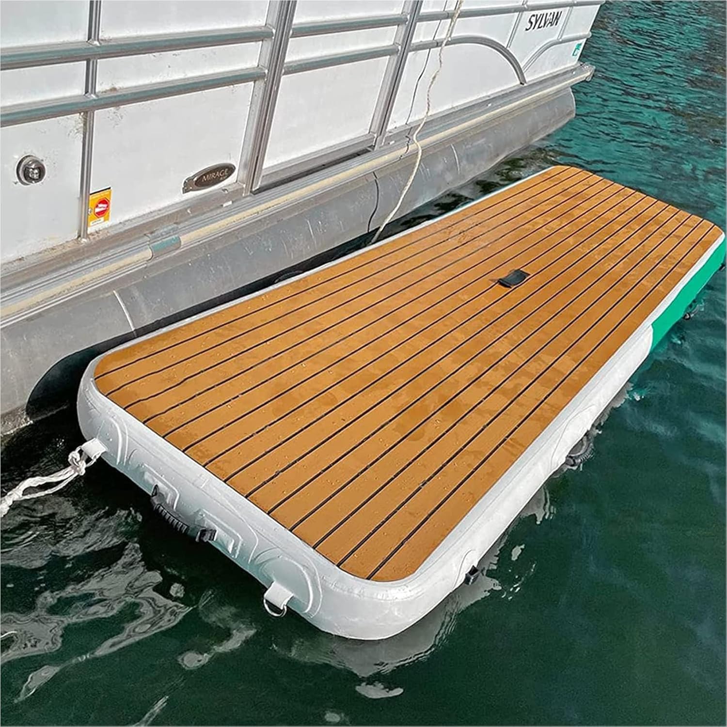 Amazon.com : VOMCIZI Lake Inflatable Floating Dock Portable Island ...