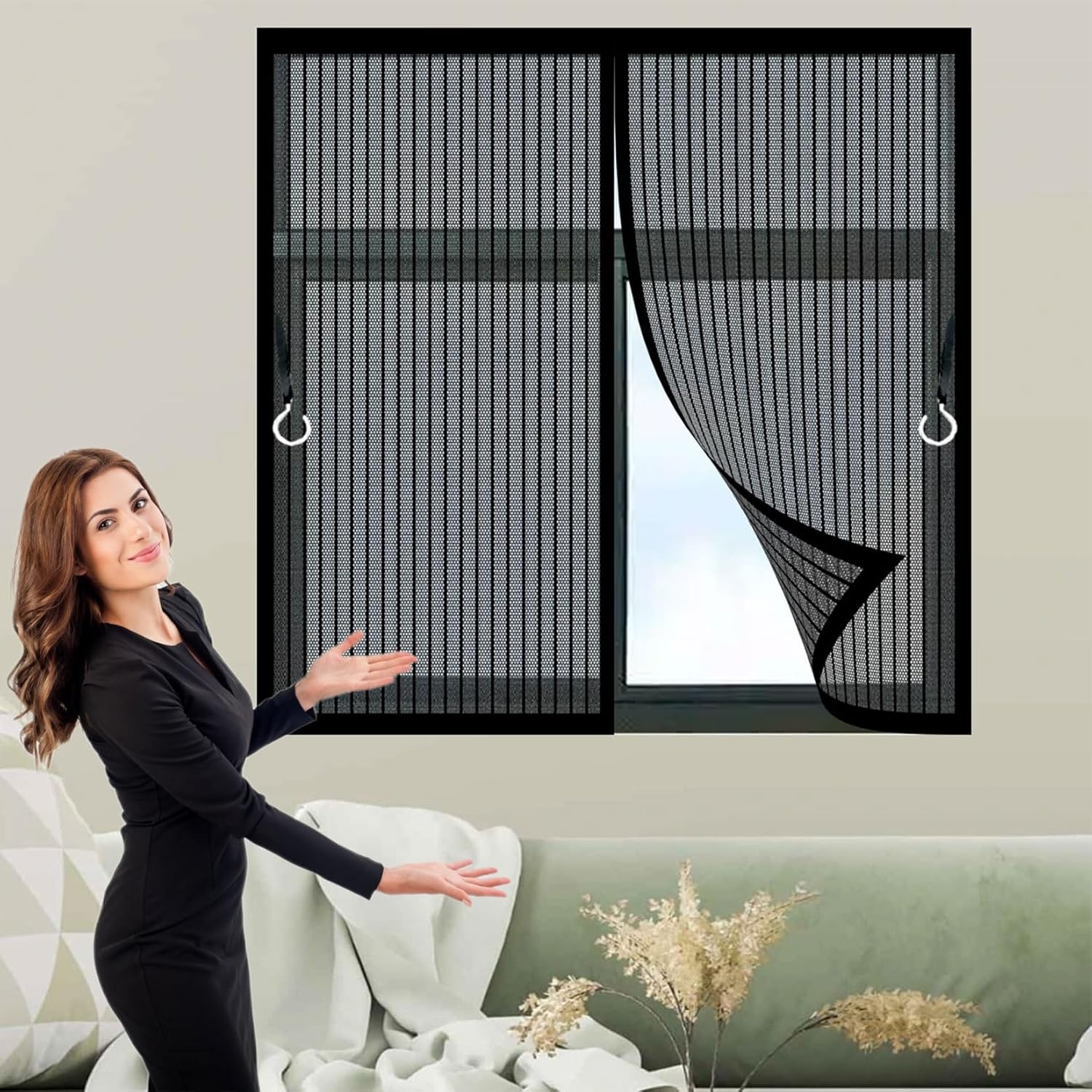Mosquito Net for Windows 143 x 235 cm (Customizable) Keeps Bugs Out ...