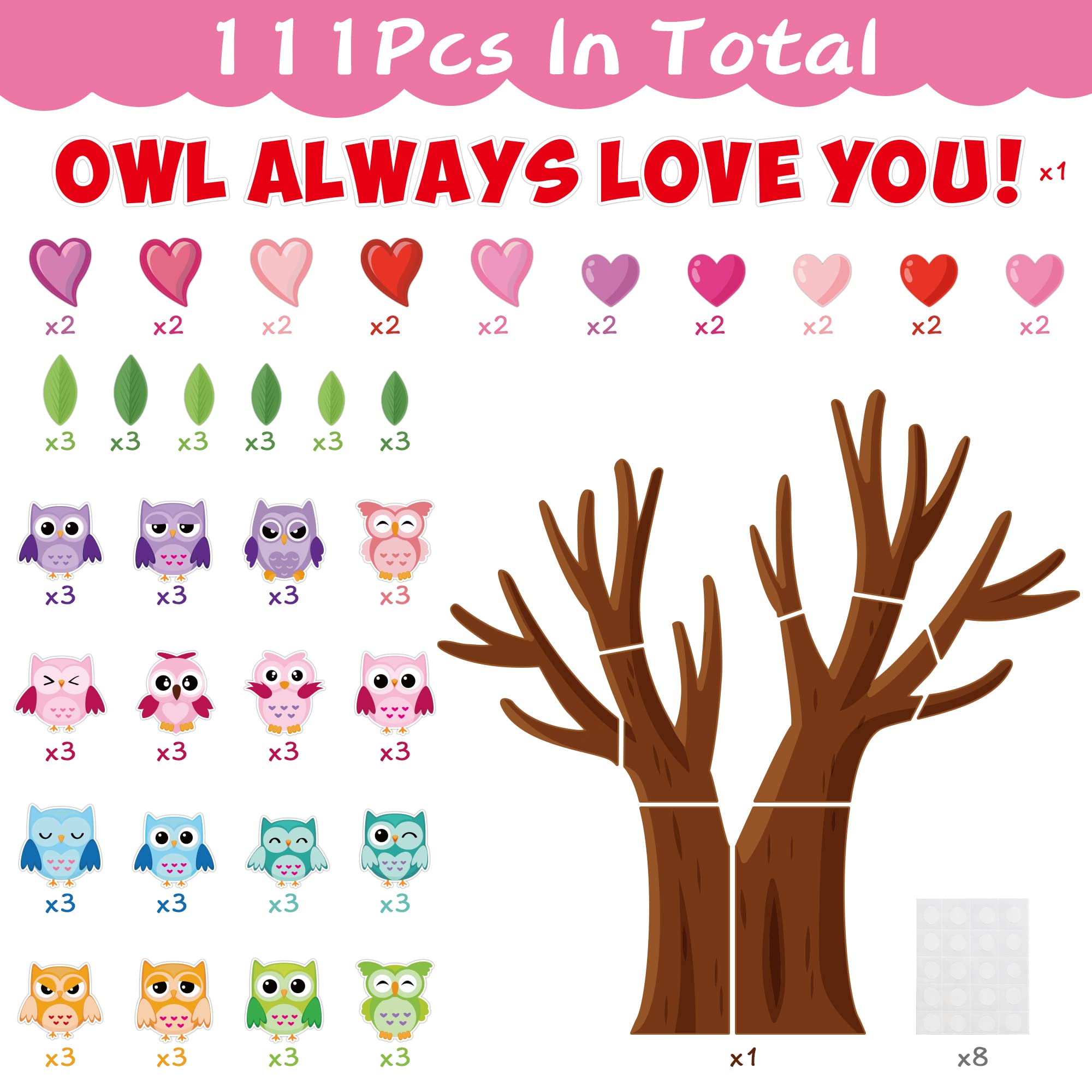 Snapklik.com : Summer Owls Tree Cutouts - 111Pcs Back To School Owl ...