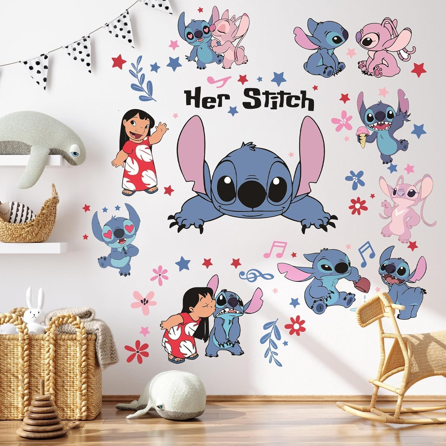 Amazon.com: Disney Lilo and Stitch Wall Decals - 20" Stitch Wall Vinyl ...