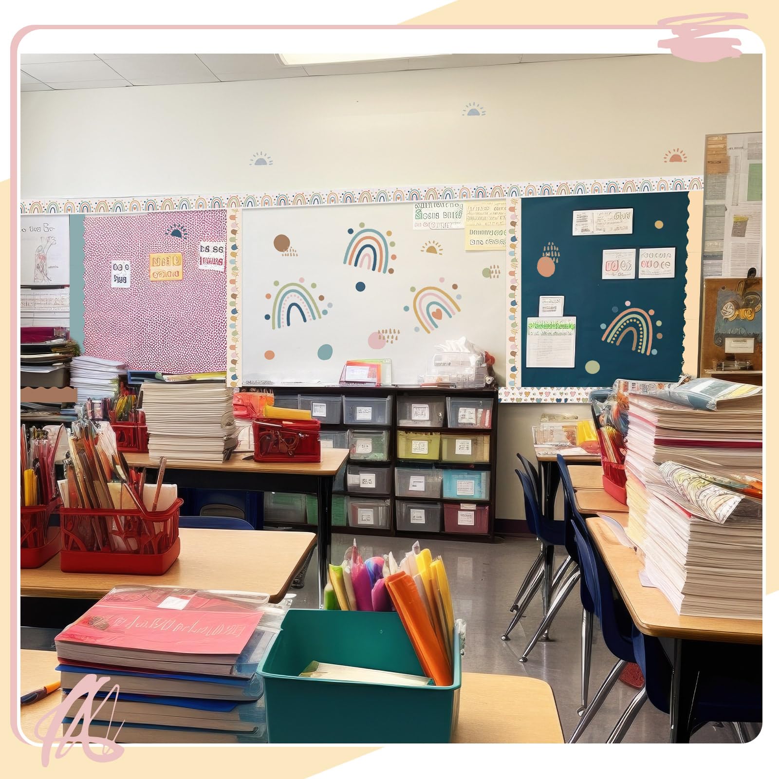 Snapklik.com : Qilery 12 Rolls 394 Ft Borders For Bulletin Board ...