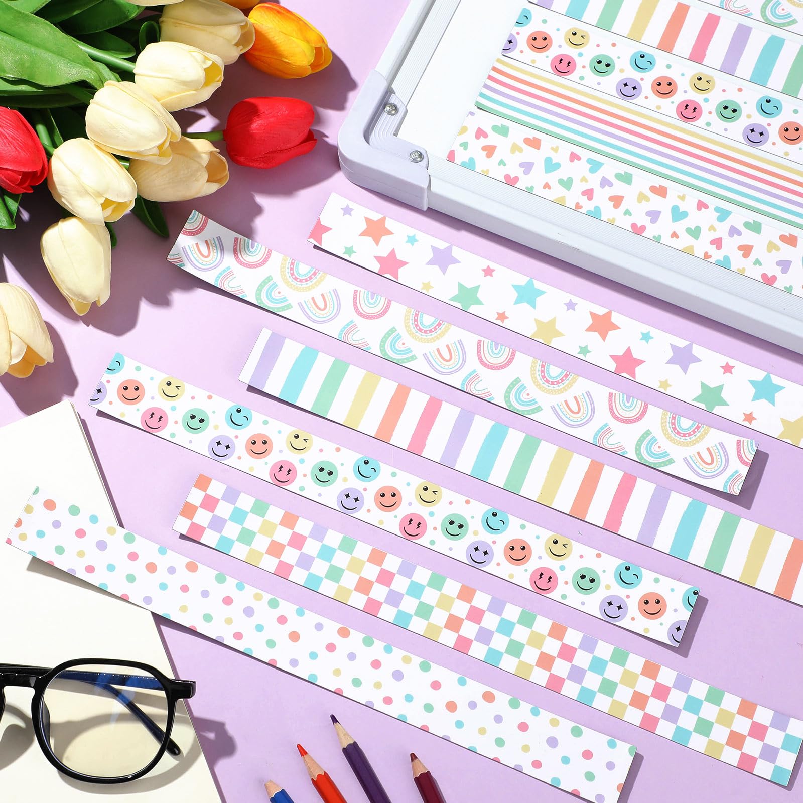 Snapklik.com : Saysurey 24 Pcs Pastel Magnetic Borders For Classroom ...