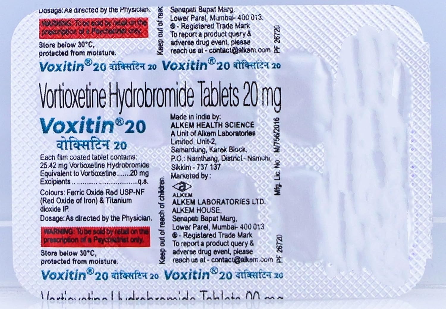Voxitin 20 - Strip of 10 Tablets : Amazon.in: Health & Personal Care