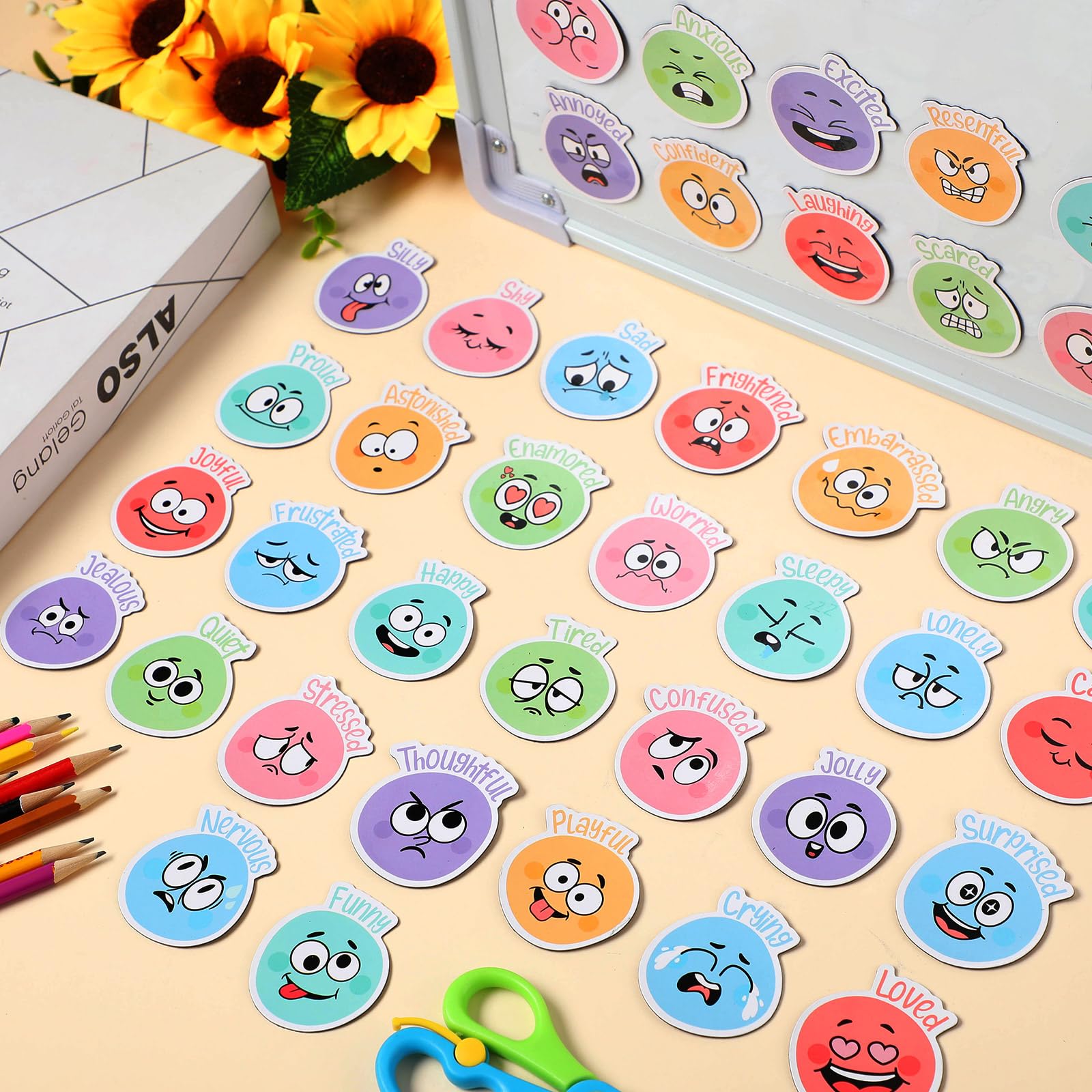 Snapklik.com : Saysurey 40 Pcs Feelings Refrigerator Magnets Funny Face ...