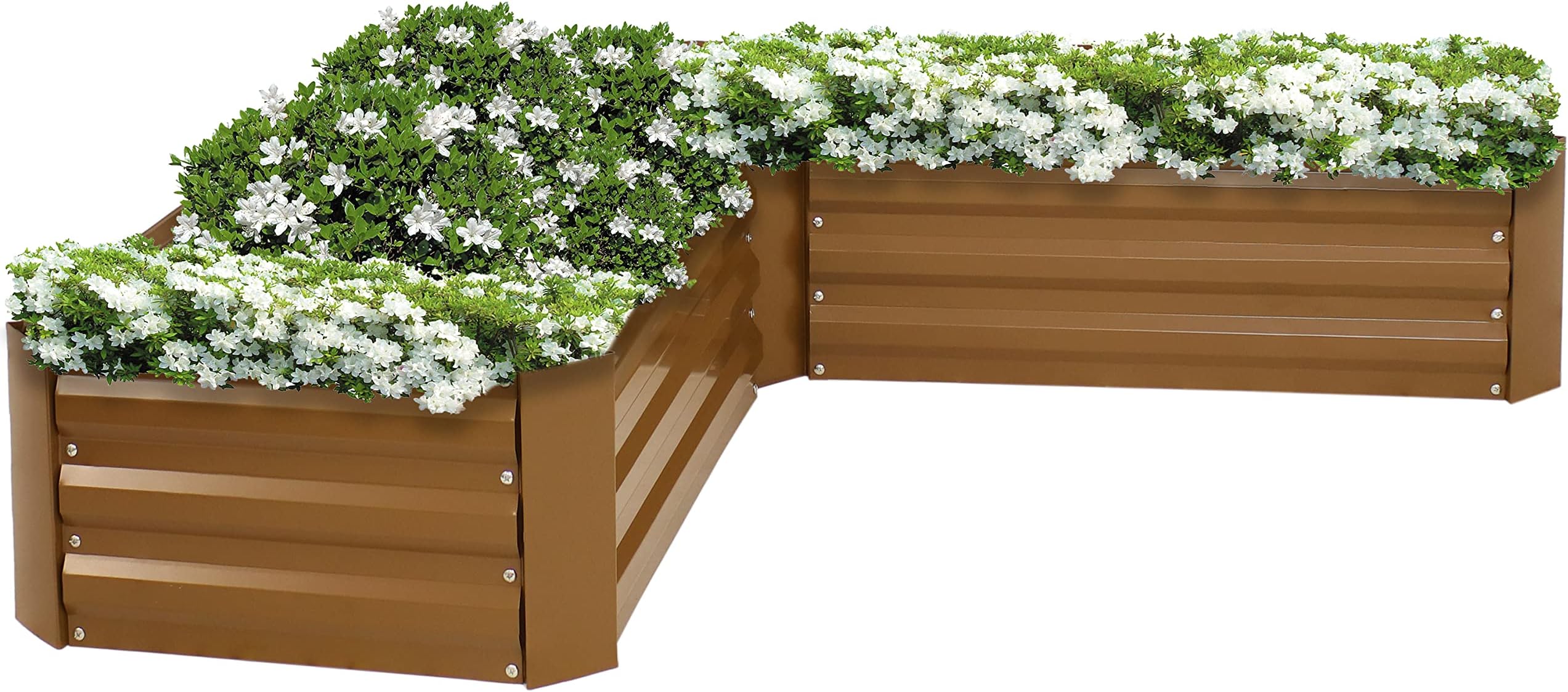 Amazon.com : Infinite Cedar L-Shaped Multi-Level Patio Garden Planter ...