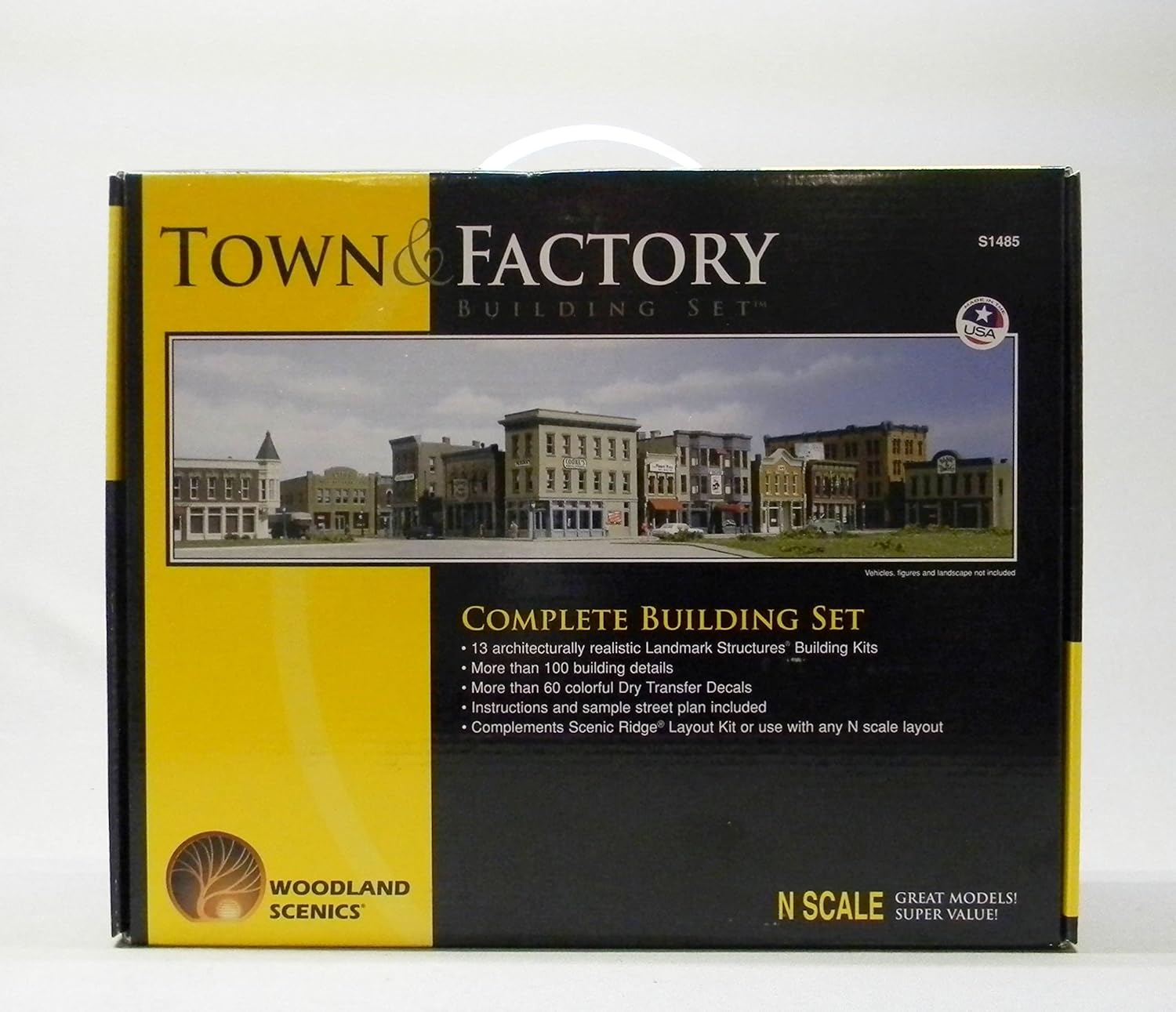 Amazon.com: Woodland Scenics N Scale Town and Factory Building Set ...