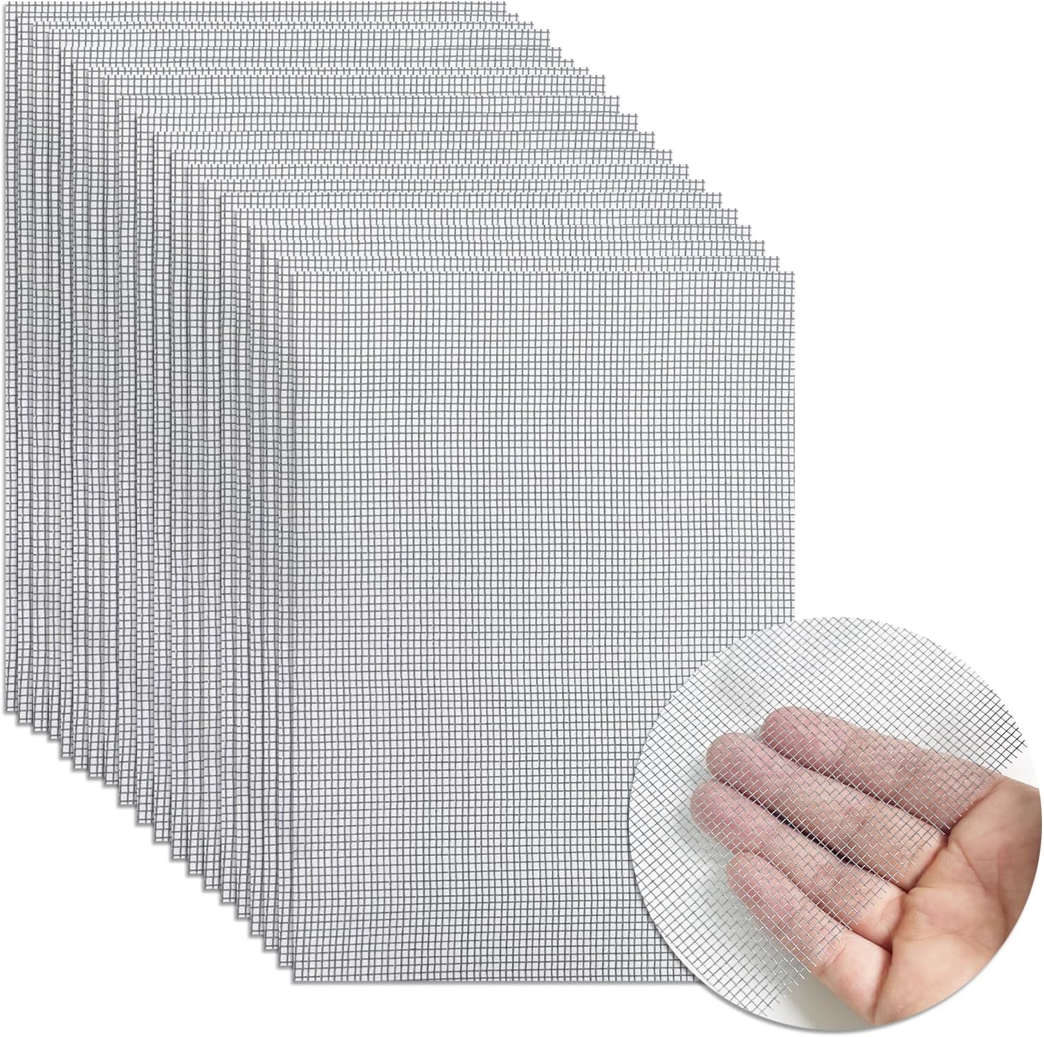 Secopad 14 Sheets Window Screen Patches Repair Kit, Grey/Black 3 Sizes ...