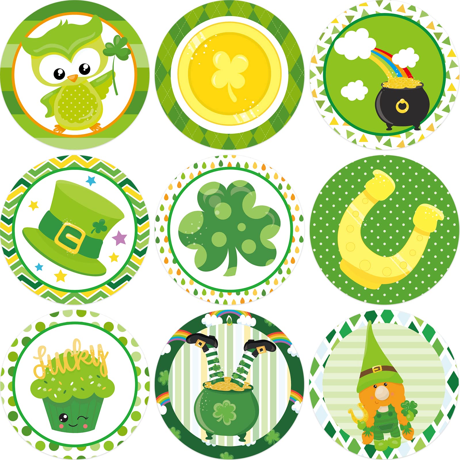 Amazon.com: St. Patrick's Day Stickers Shamrock Sticker for Kids Party ...