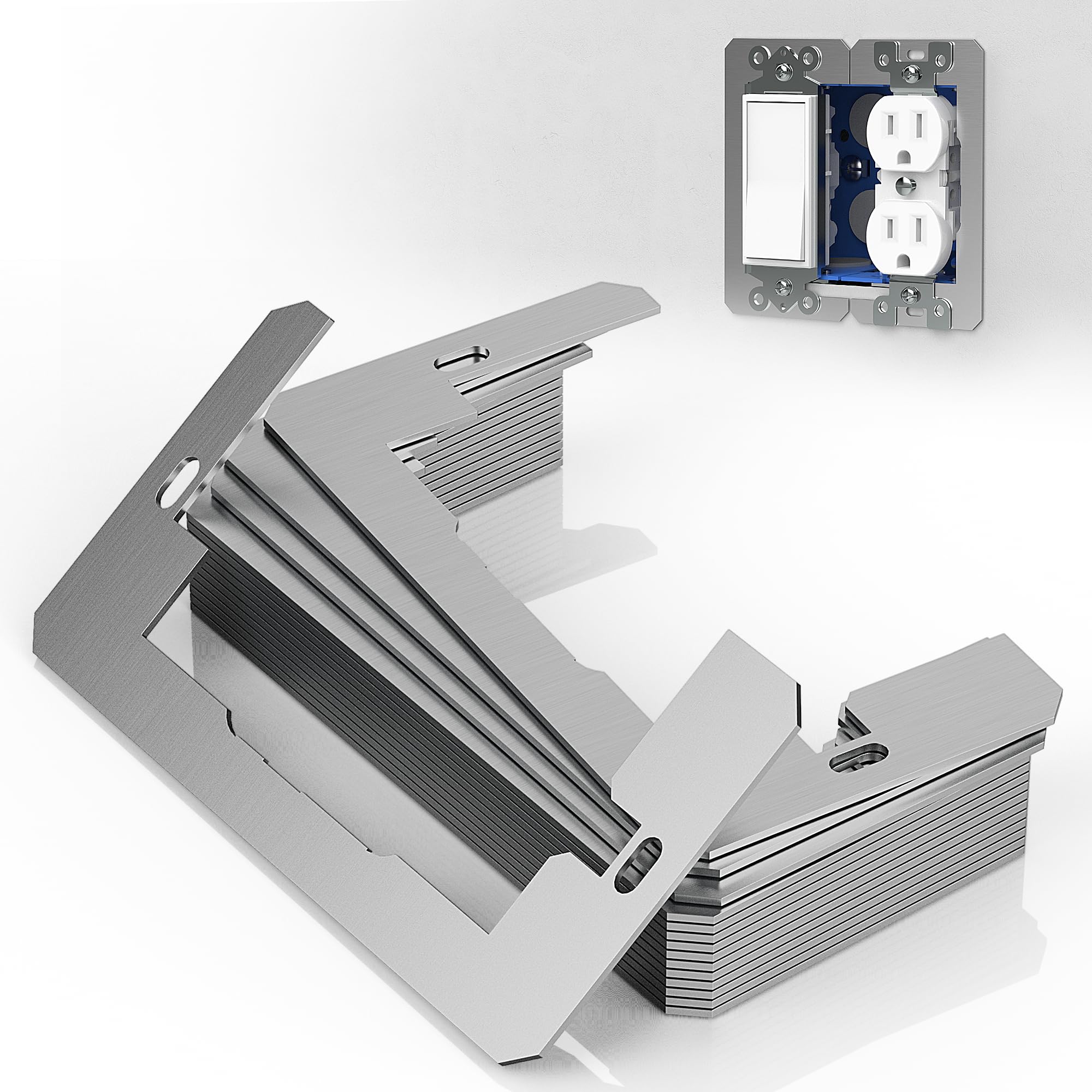 Gadgetzan 15 Pcs Wall Plate Spacers,Outlet Spacers for Electrical Box ...