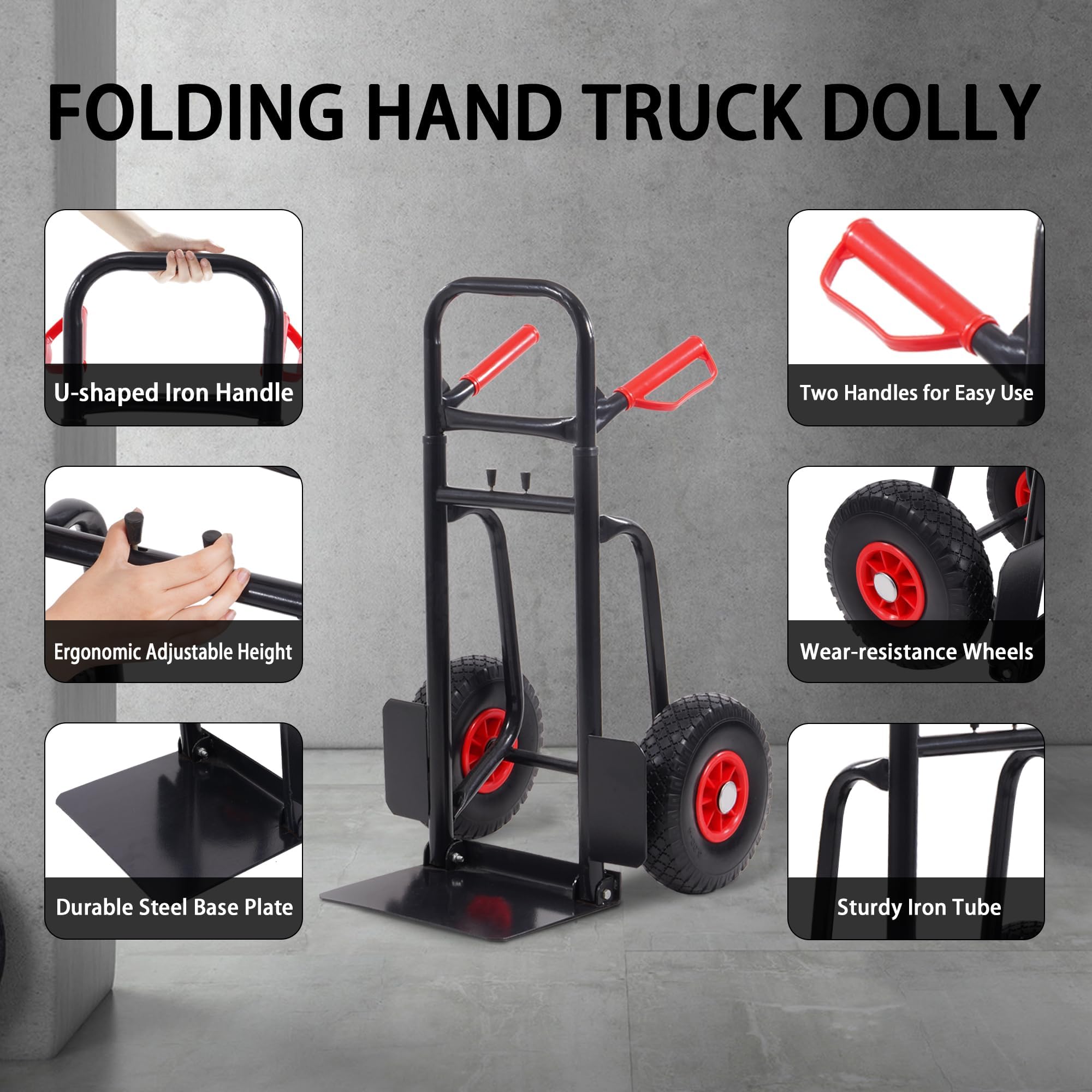 Snapklik.com : Elevon Folding Flatbed Hand Truck, Telescoping Handle 2 ...