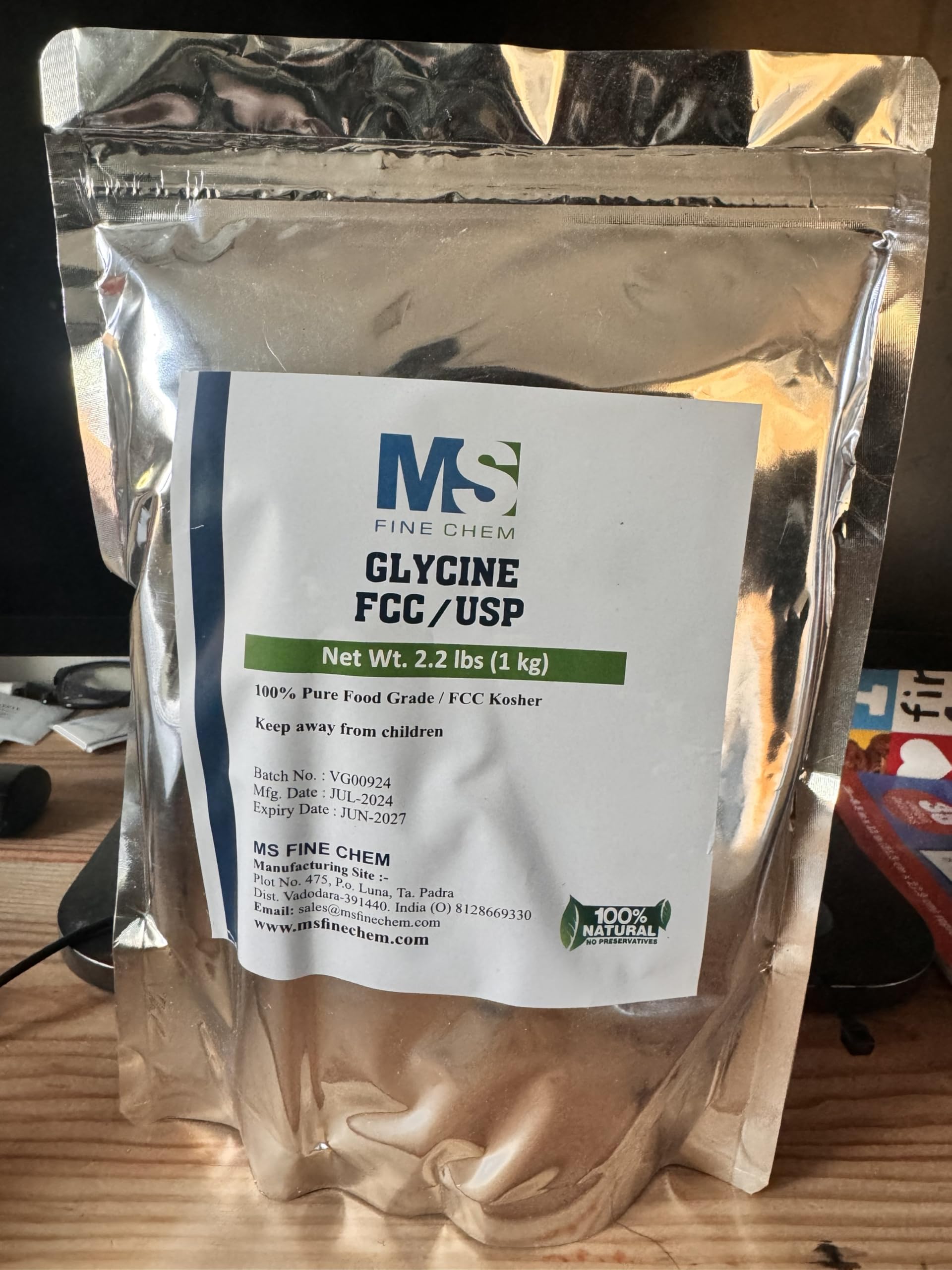 Amazon.com: Glycine Powder - FCC/USP Glycine Supplements, Glycine ...