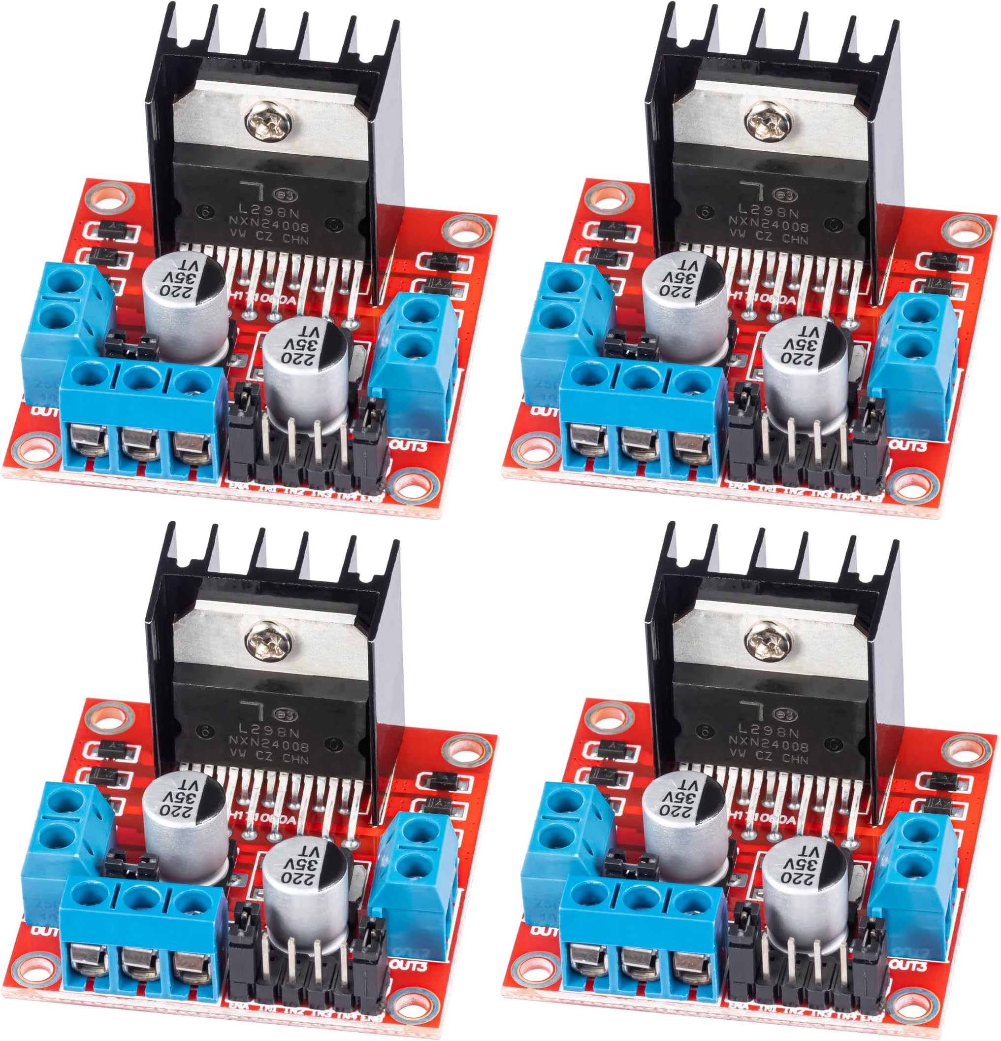 Amazon.com: HiLetgo 4pcs L298N Motor Driver Controller Board Module ...