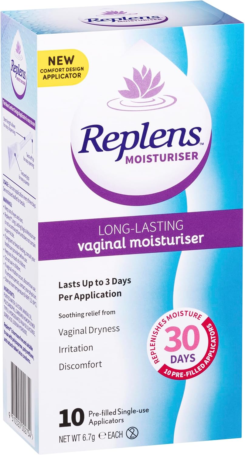 Replens Long Lasting Vaginal Moisturiser, 10 Pre-Filled Applicators, Up ...