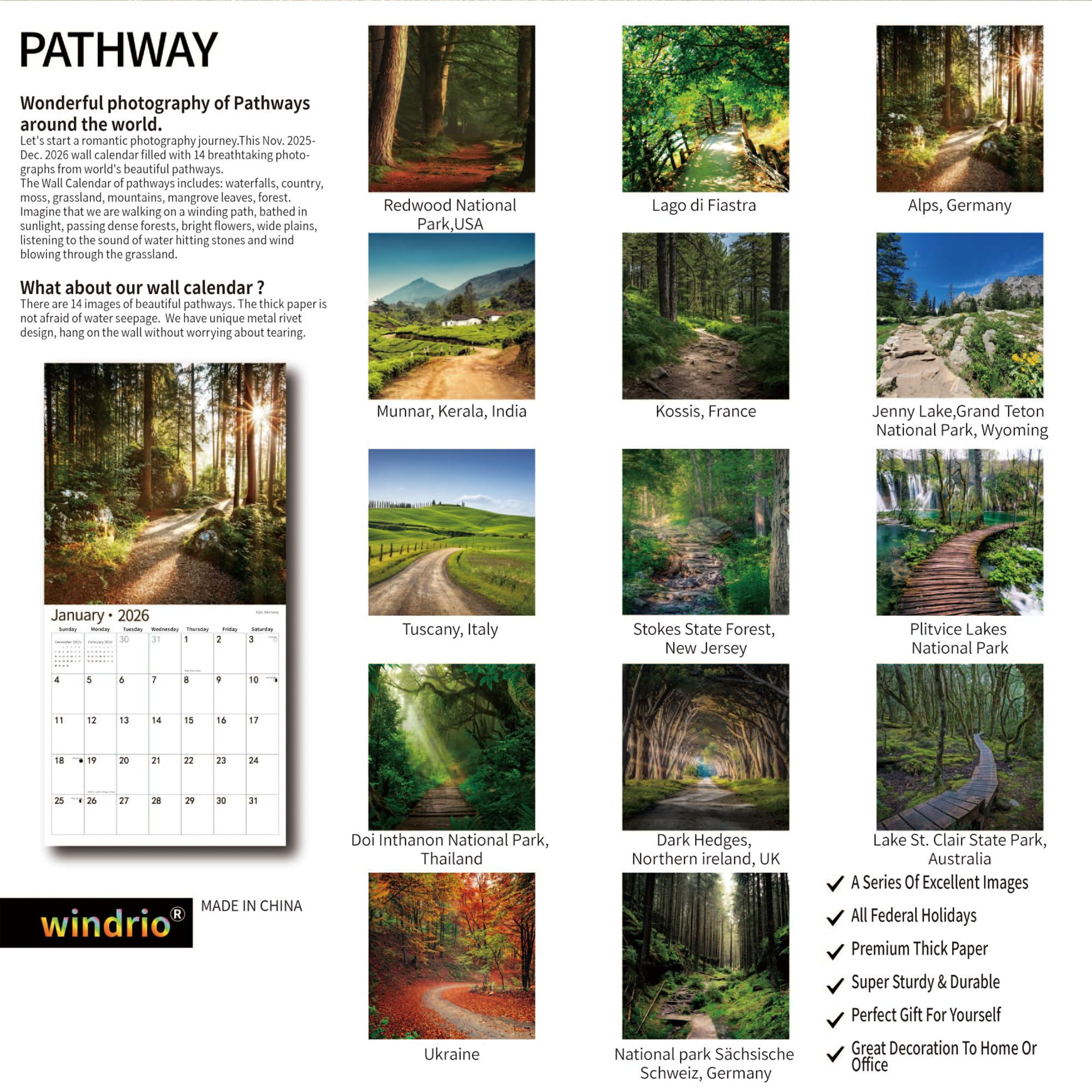 Snapklik.com : 2026 Wall Calendar,Calendar 2026, November 2025 ...
