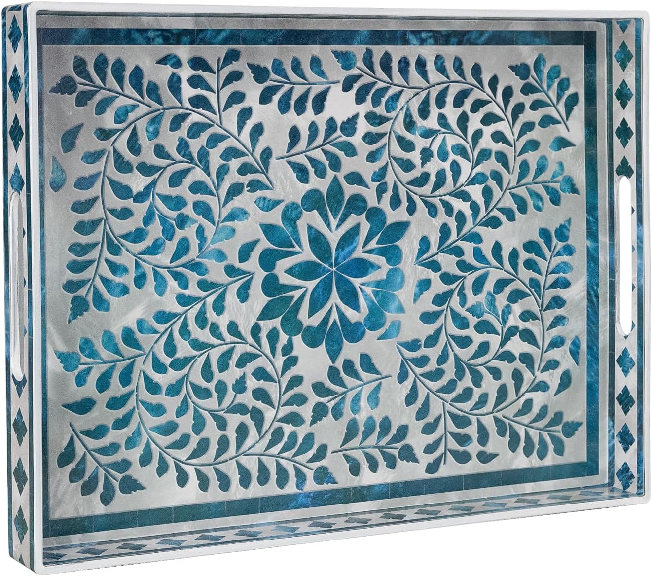 Amazon.com: MAONAME Rectangular Decorative Tray, Plastic Serving Tray ...