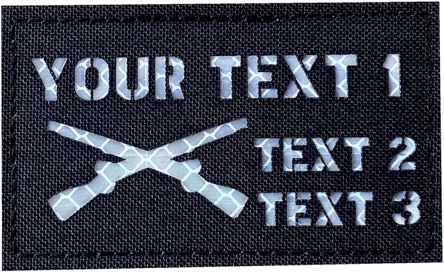 Amazon.com: Custom 3.5x2 Inch Reflective Crossed Rifles Patch Tactical ...