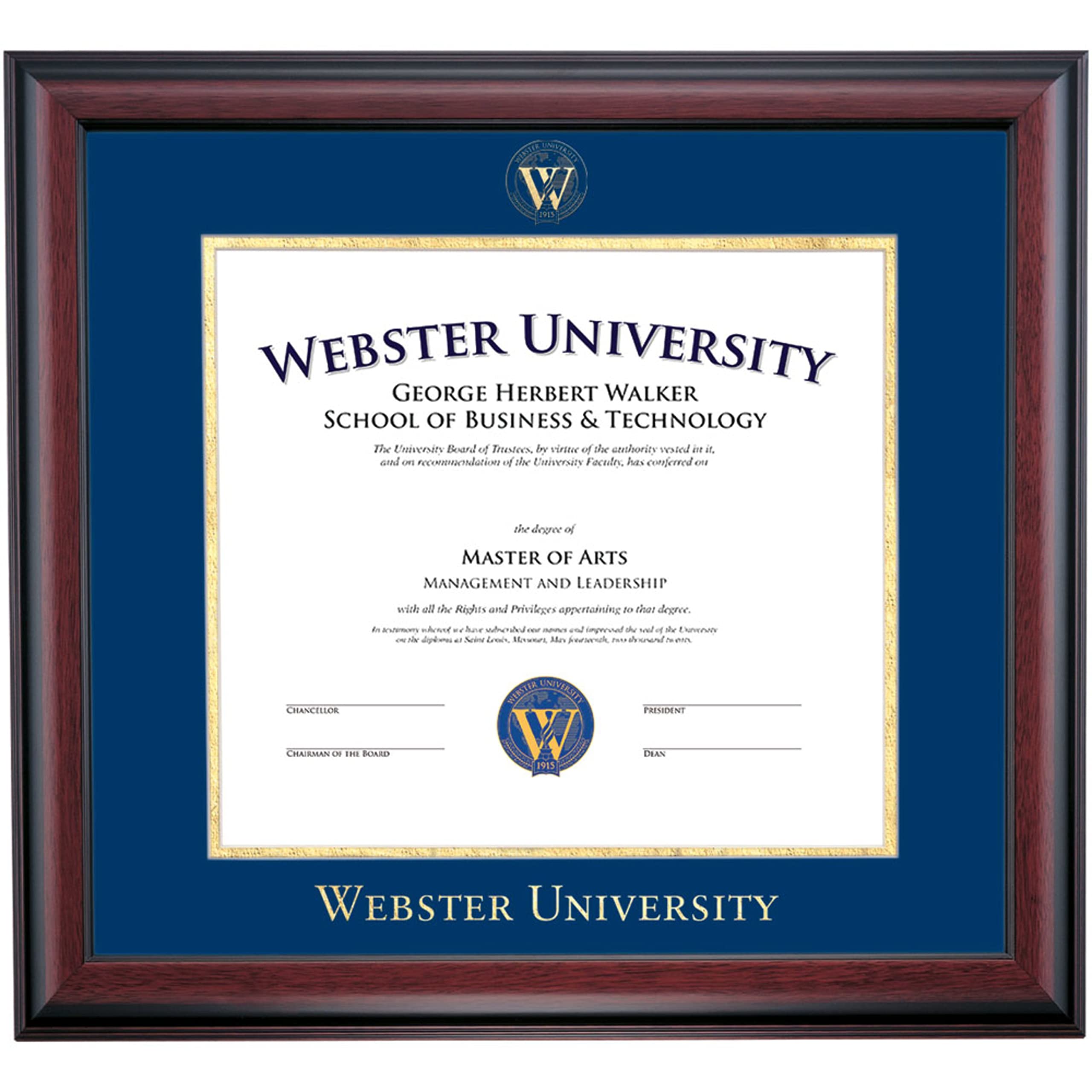 Ocm Diplomadisplay Traditional Frame For Webster University Gorloks 10 ...