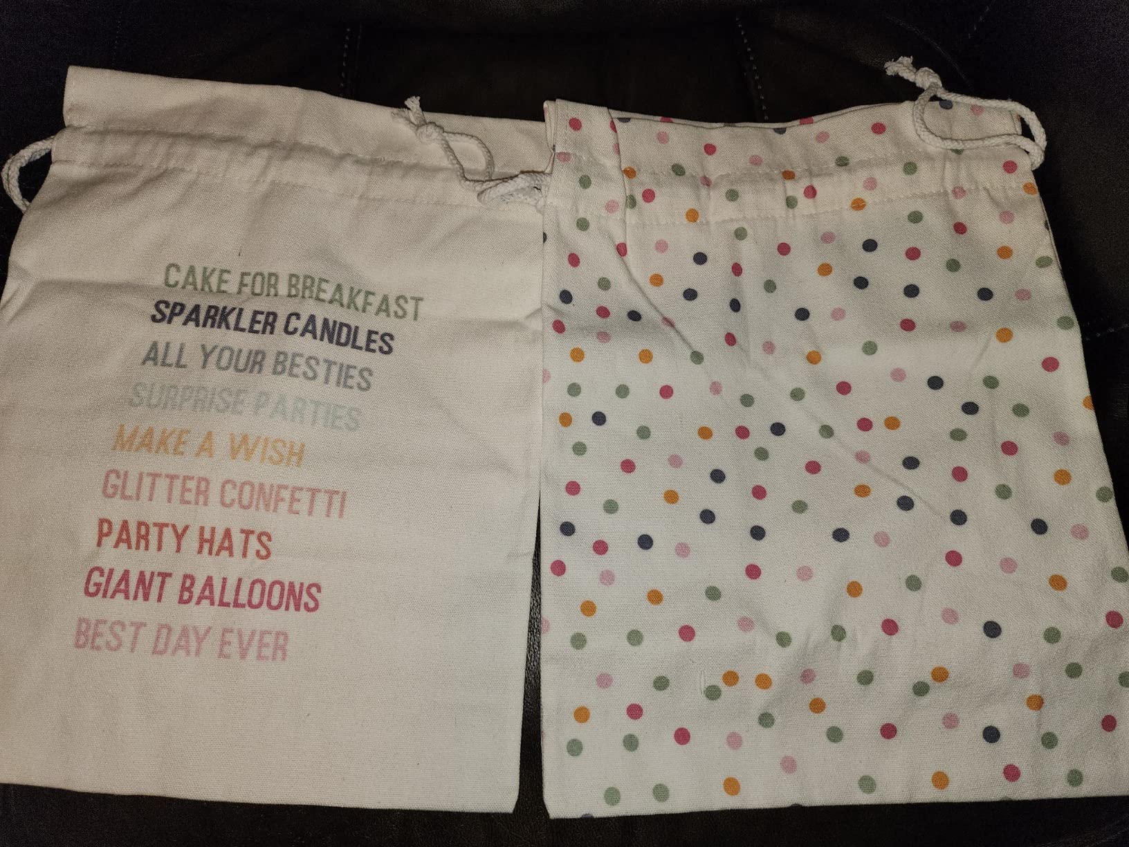 Amazon.com: Gather & Knot Drawstring Gift Bags | 16" Medium | Happy ...