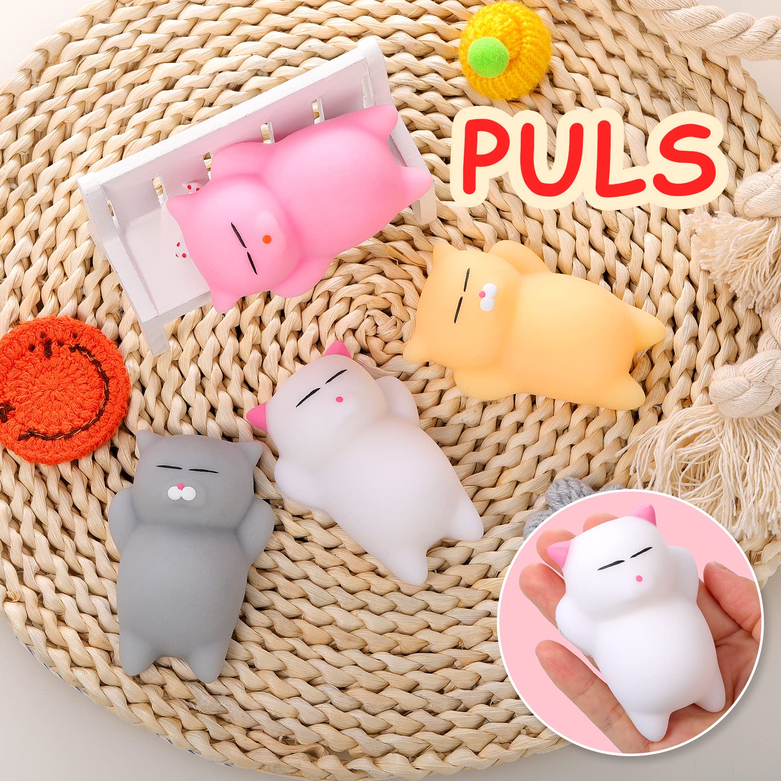 Buy 4Pcs New Jumbo Mochi Squishy Toys,cat Squishies Kitten Toy,Silicon ...
