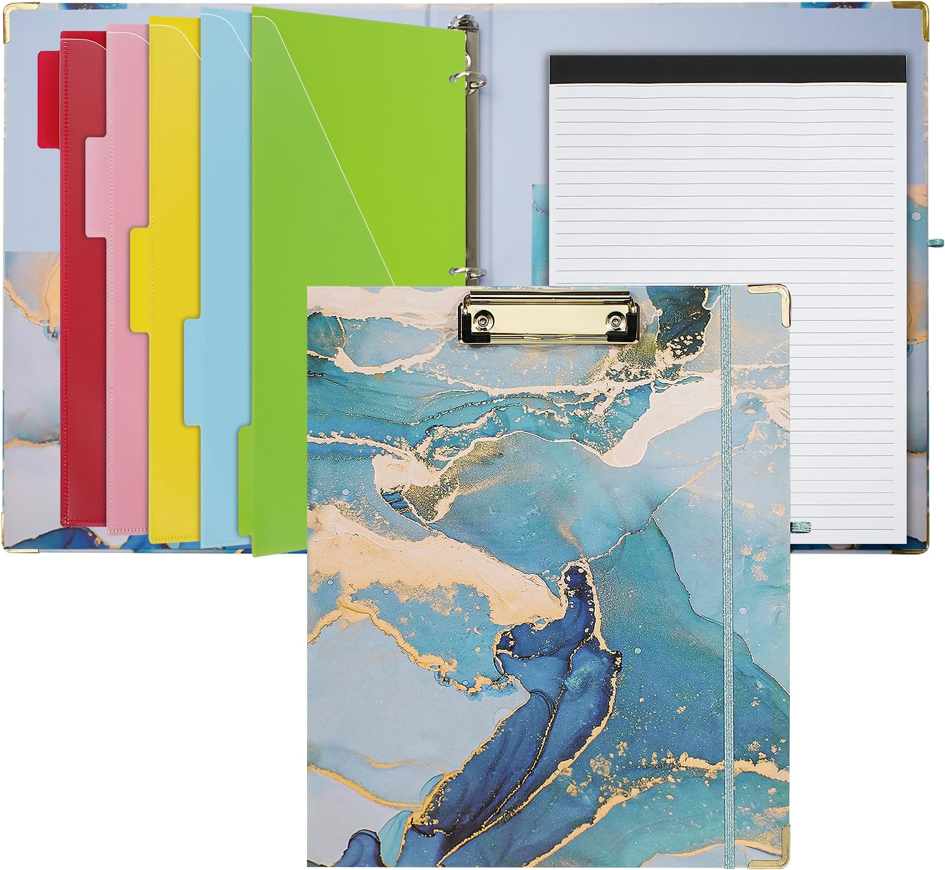 Amazon.com : Hiwhy 3 Ring Binder with Clipboard, 1 Inch Binder for ...